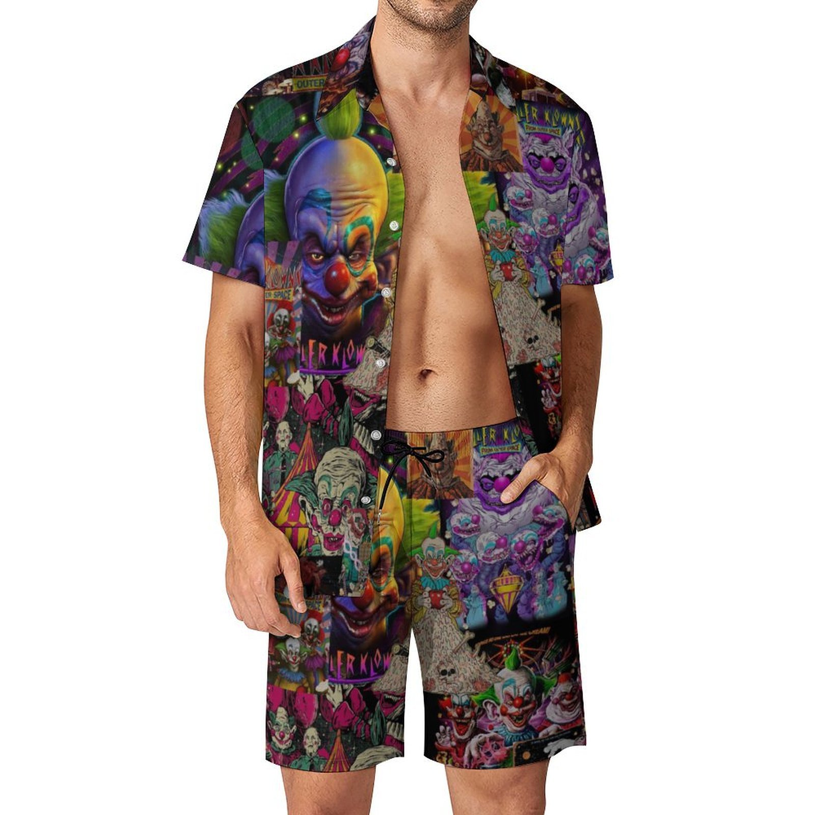 Killer Klowns from Oute Space Clown Men's Beach Suit 2 Piece Outfits ...