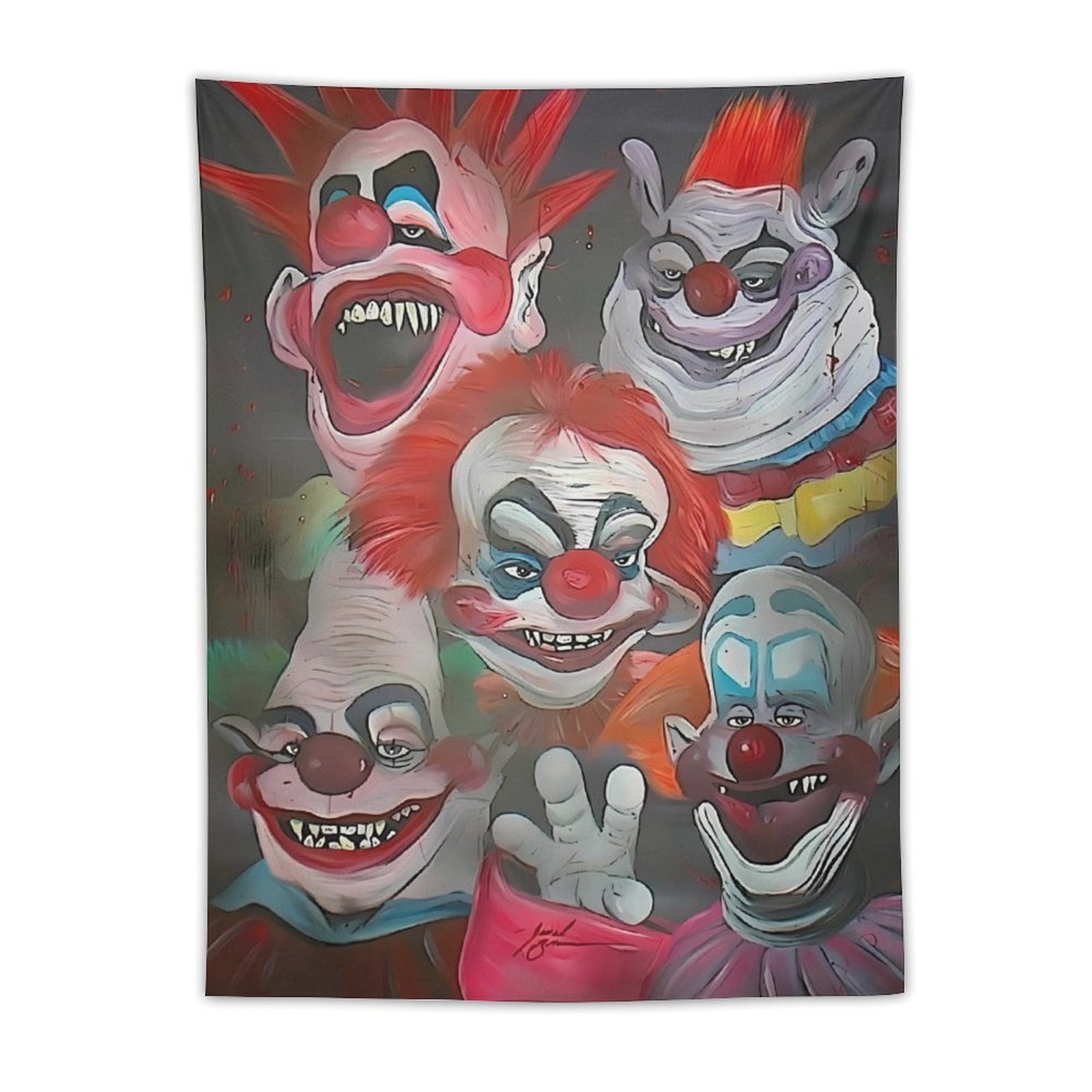 Killer Klowns from Outer Space Clown Tapestry Wall Hanging, Elegant ...