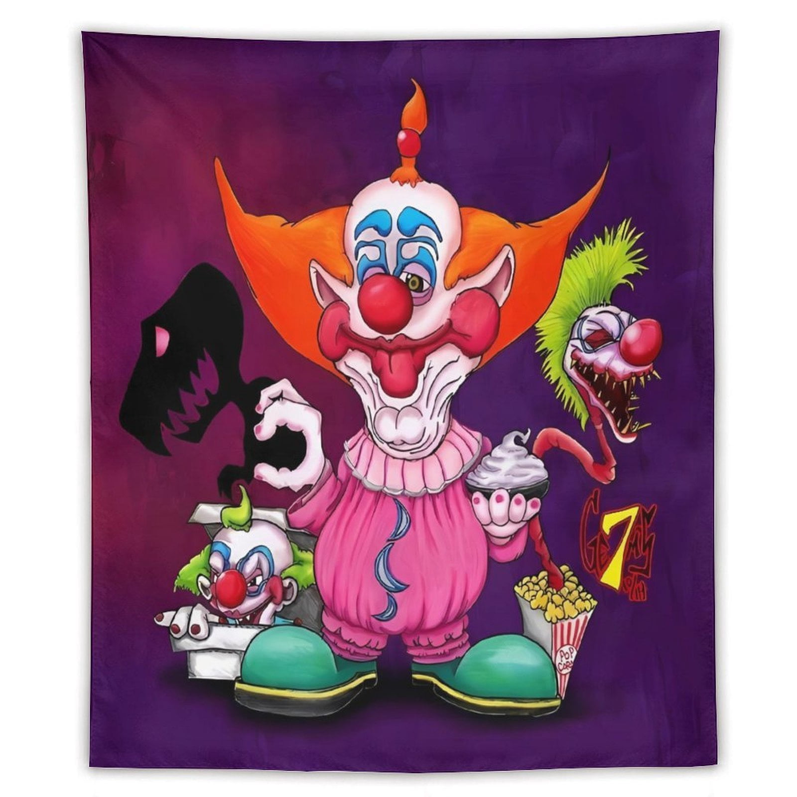 Killer Klowns from Outer Space Clown Tapestry Wall Hanging, Elegant ...