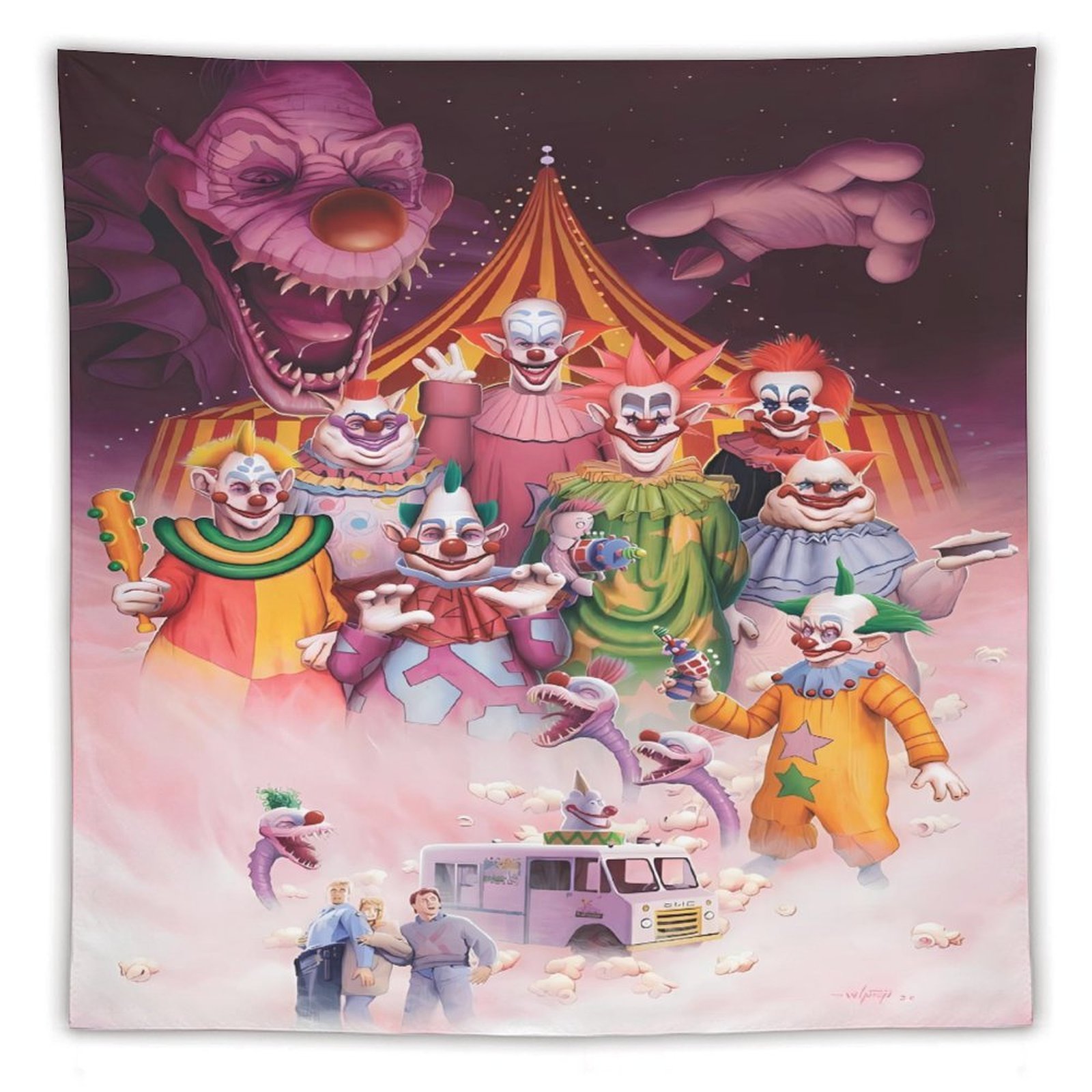 Killer Klowns from Outer Space Clown Tapestry Wall Hanging, Elegant ...