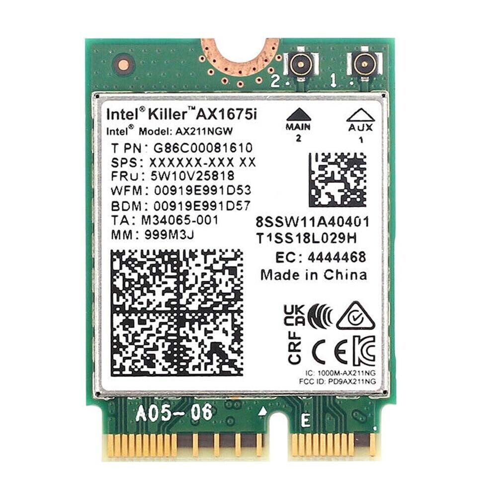 Killer Series for Intel AX1675i WiFi 6E Gaming Adapter Upgrade | CNVio2 ...