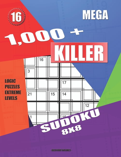 Killer Sudoku 1,000 + Mega sudoku killer 8x8: Logic puzzles extreme ...