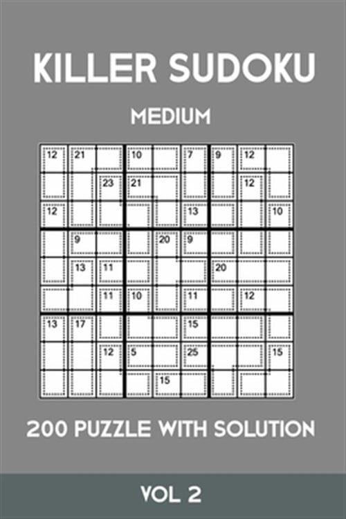 Pre-Owned Killer Sudoku Medium 200 Puzzle WIth Solution Vol 2: Advanced ...