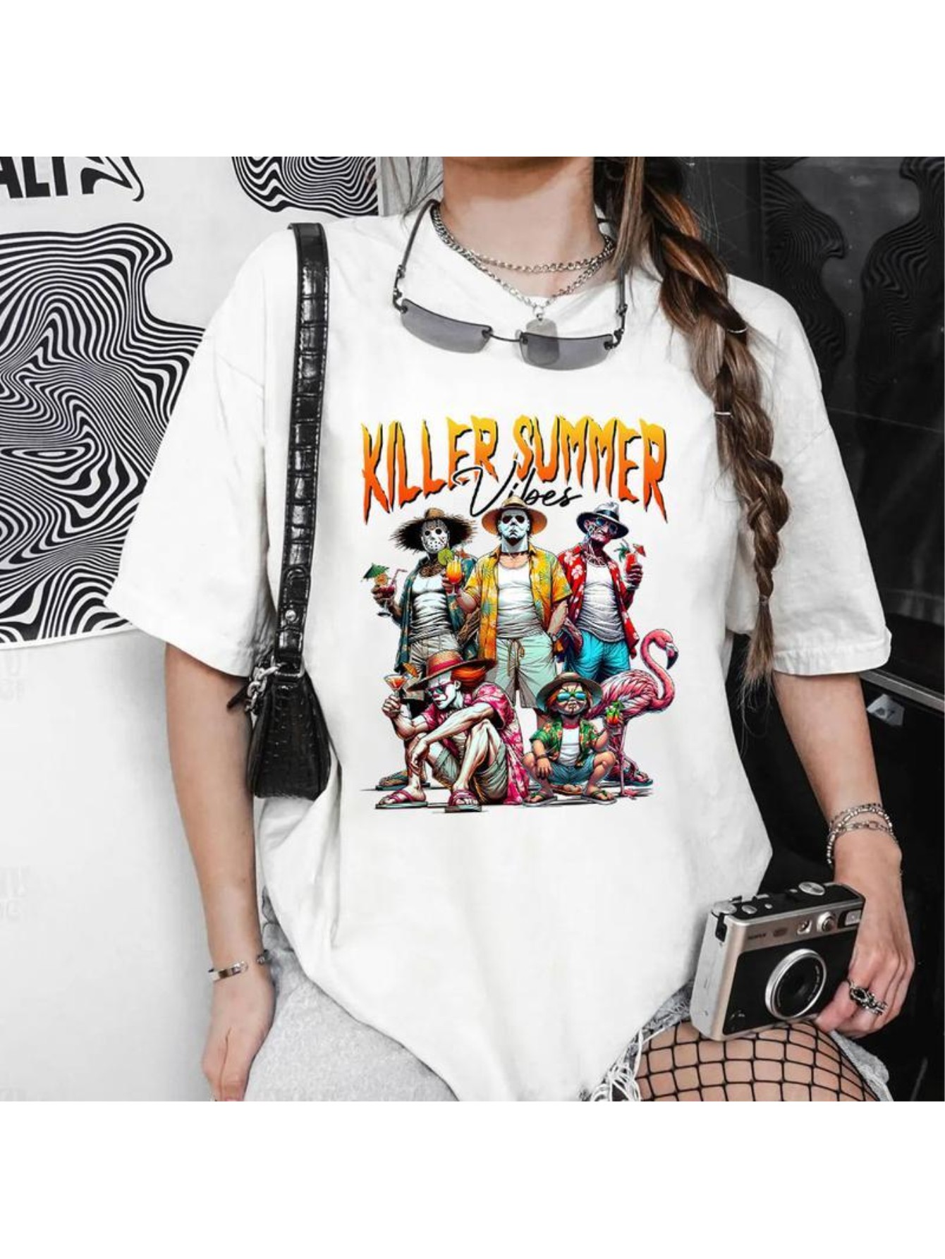 Killer Summer Vibes Shirts, Horror Summer Shirt, Horror Beach Tee ...