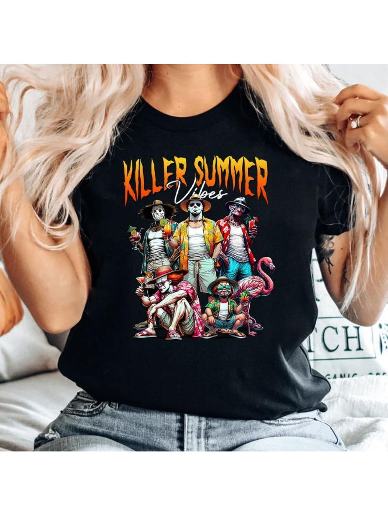 Killer Summer Vibes Shirts, Horror Summer Shirt, Horror Beach Tee ...