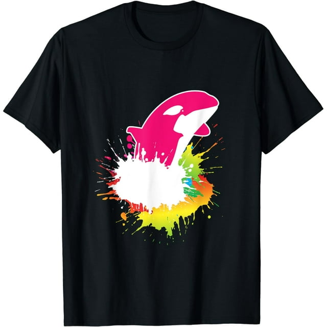 Killer Whale Animal Gift Sea Creatures Colorful Orca T-Shirt - Walmart.com