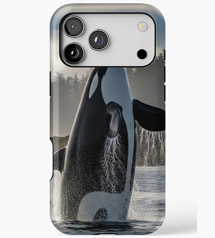 Killer Whale Ocean Mammal Art H20589 Phone Case for iPhone 11 to 17 Pro ...