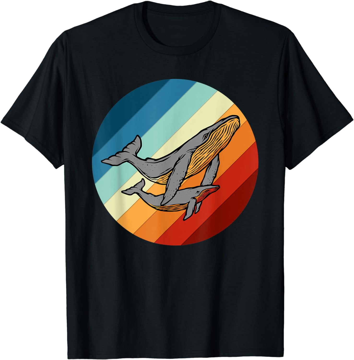 Killer Whale Ocean Retro Animal Gift Orca T-Shirt - Walmart.com