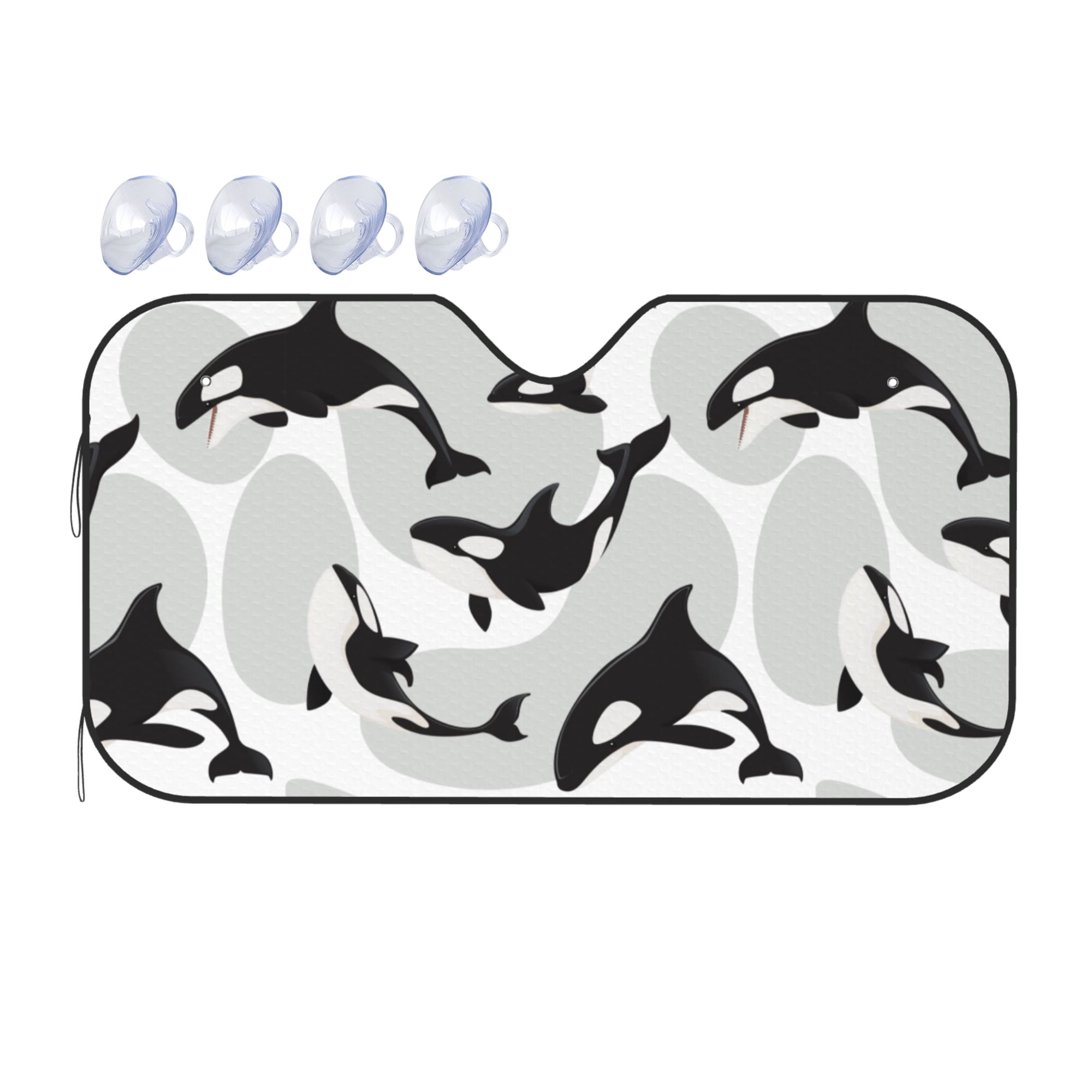 Killer Whale Orca 1-Piece Car Front Window Sunshade-Foldable for Most ...