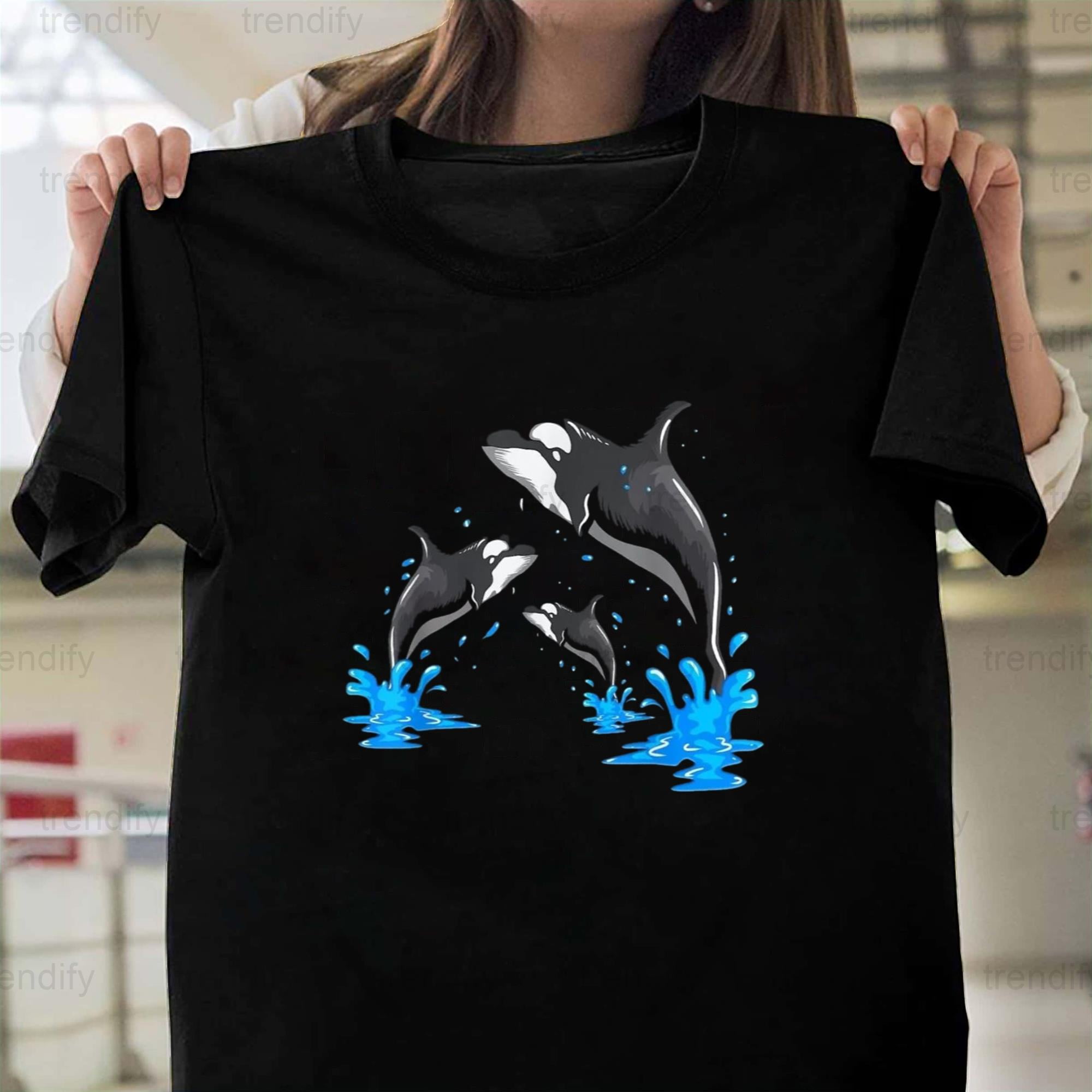 Killer Whale Orca Family Ocean Life Themed Graphic Design Unisex T ...