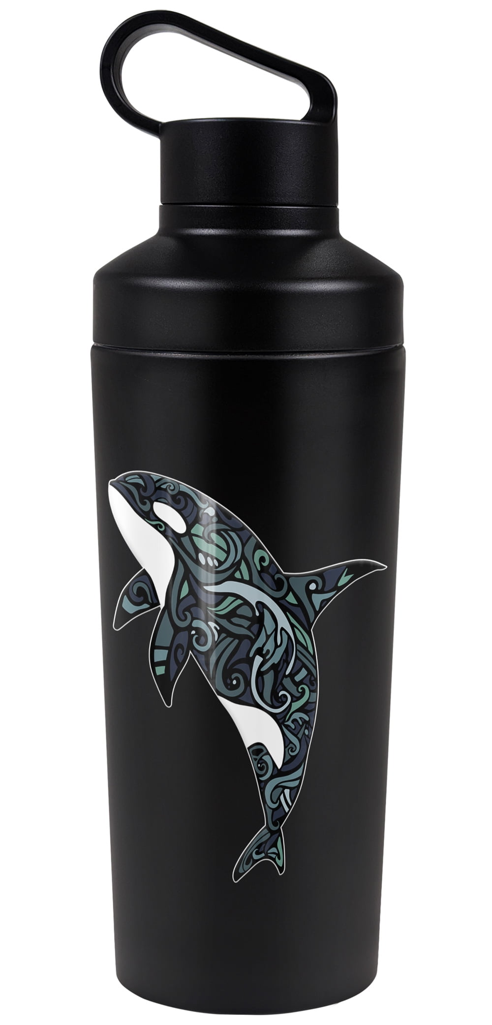 Killer Whale Orca With Waves 18 oz Insulated Water Bottle, Leak ...