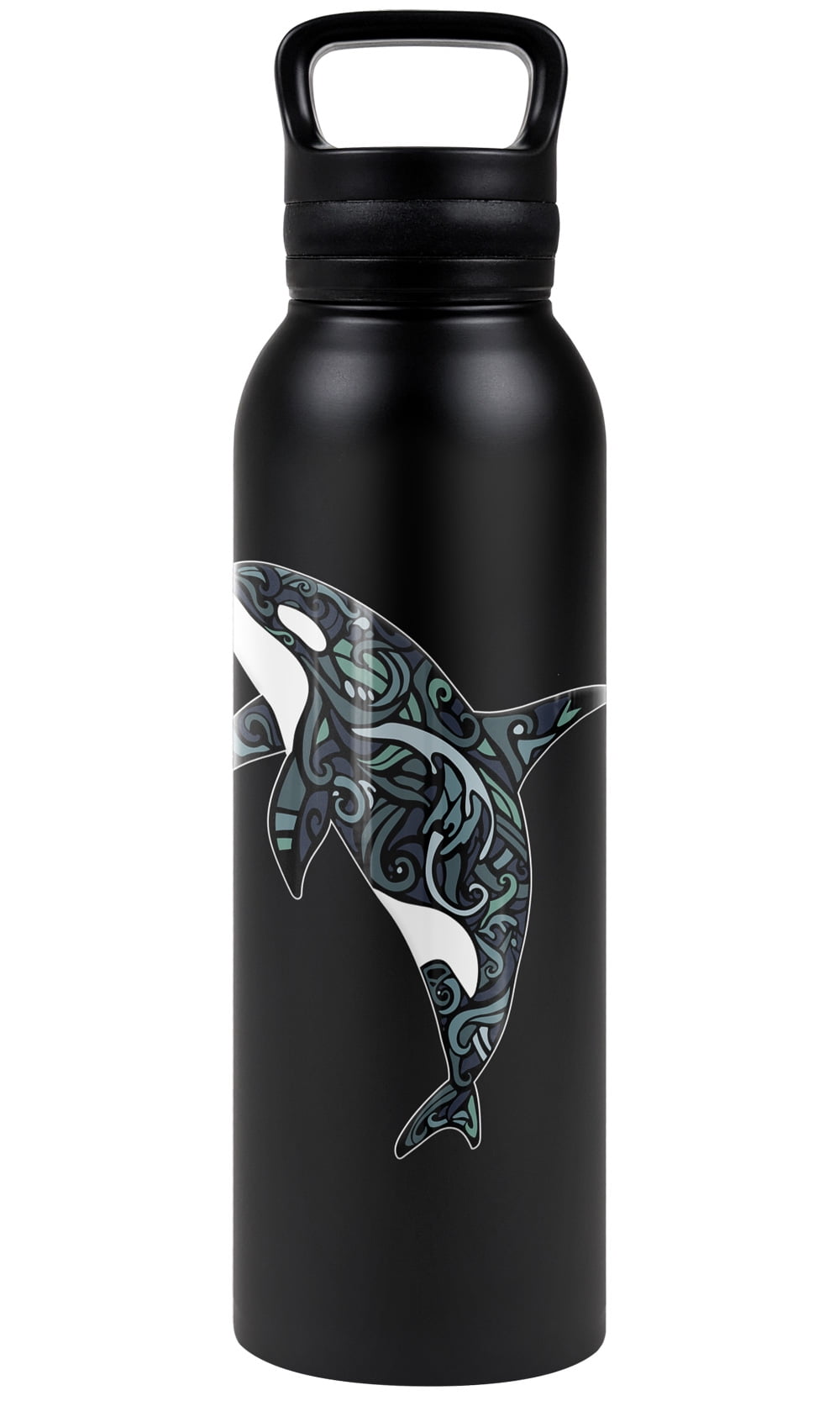 Killer Whale Orca With Waves 24 oz Insulated Canteen Water Bottle, Leak ...