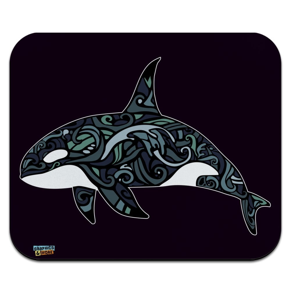 Killer Whale Orca with Waves Low Profile Thin Mouse Pad Mousepad ...