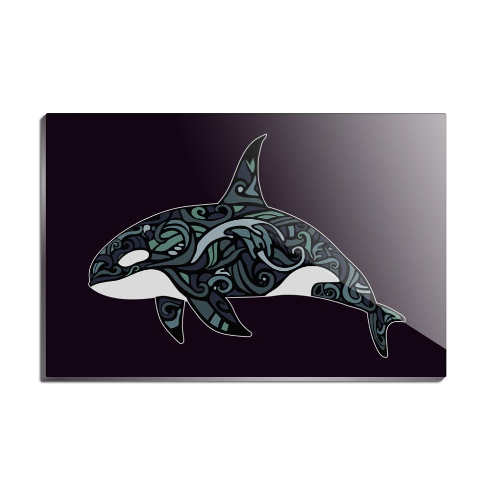 Killer Whale Orca with Waves Rectangle Acrylic Fridge Refrigerator ...