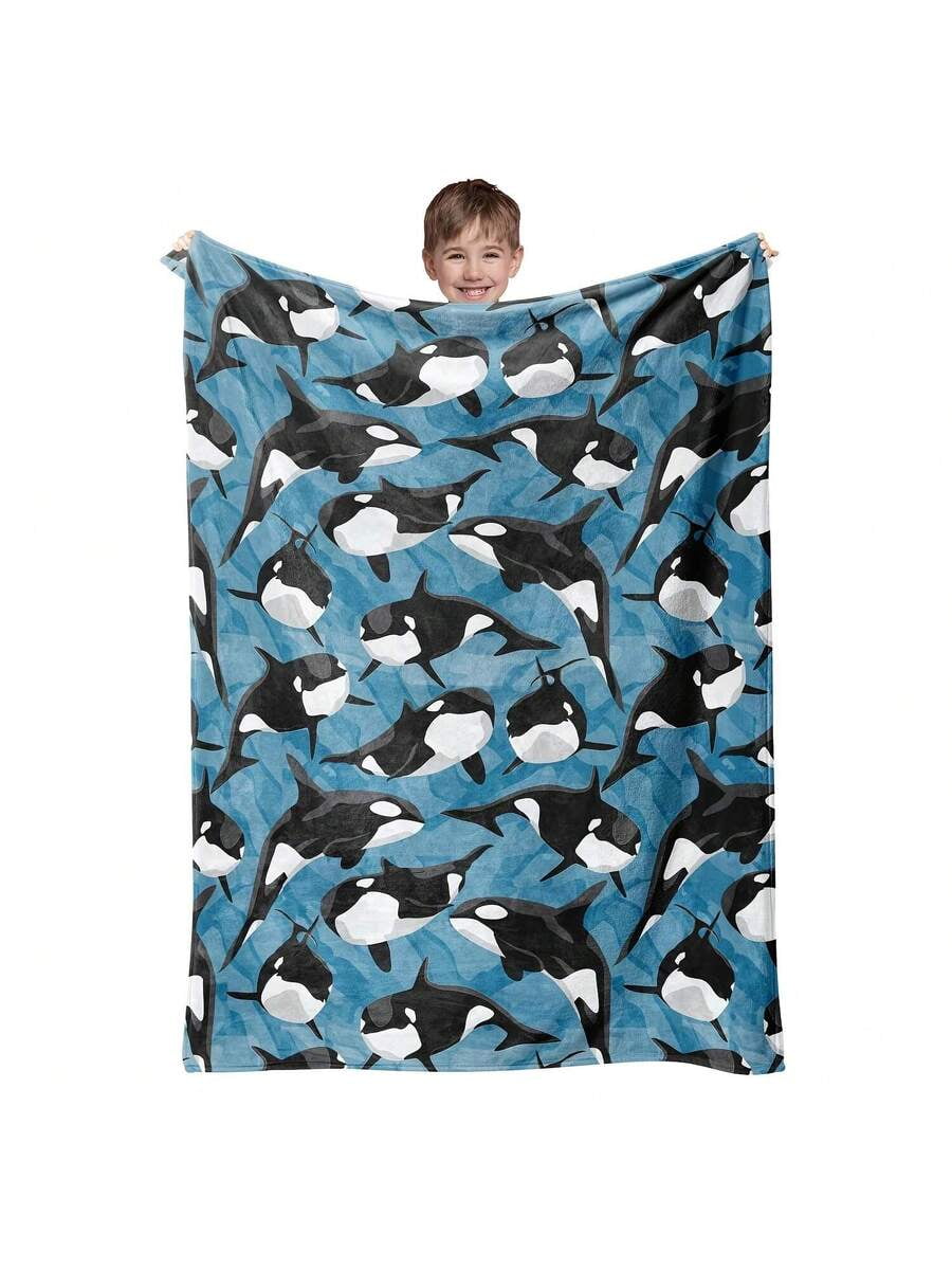 Killer Whale Tow Blanket, Kids Orca Blanket 320g F Cozy Soft Warm Pl ...
