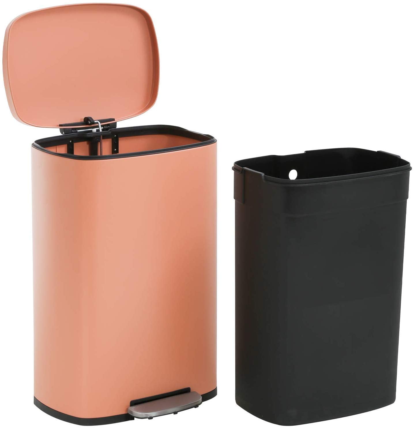 Killeryuki 13 Gallon Kitchen Trash Can, Pedal Stainless Steel Garbage ...