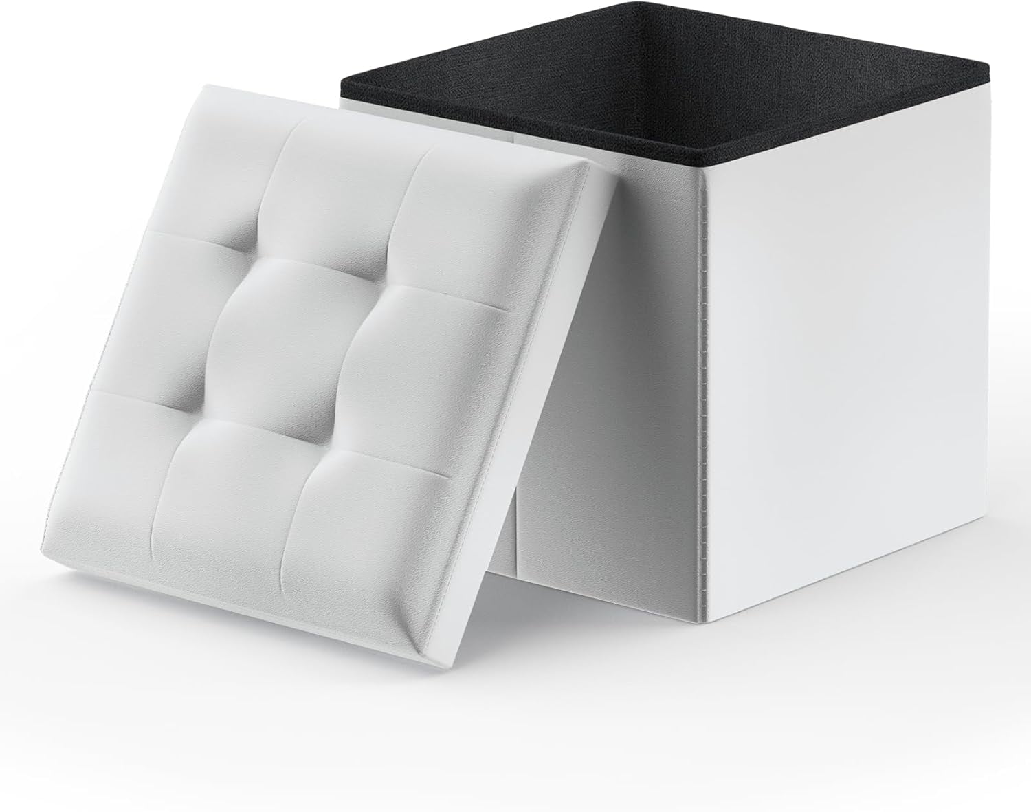 Killeryuki 15 Inch Storage Ottoman Cube, 11 Gal. Folding Ottoman Foot ...