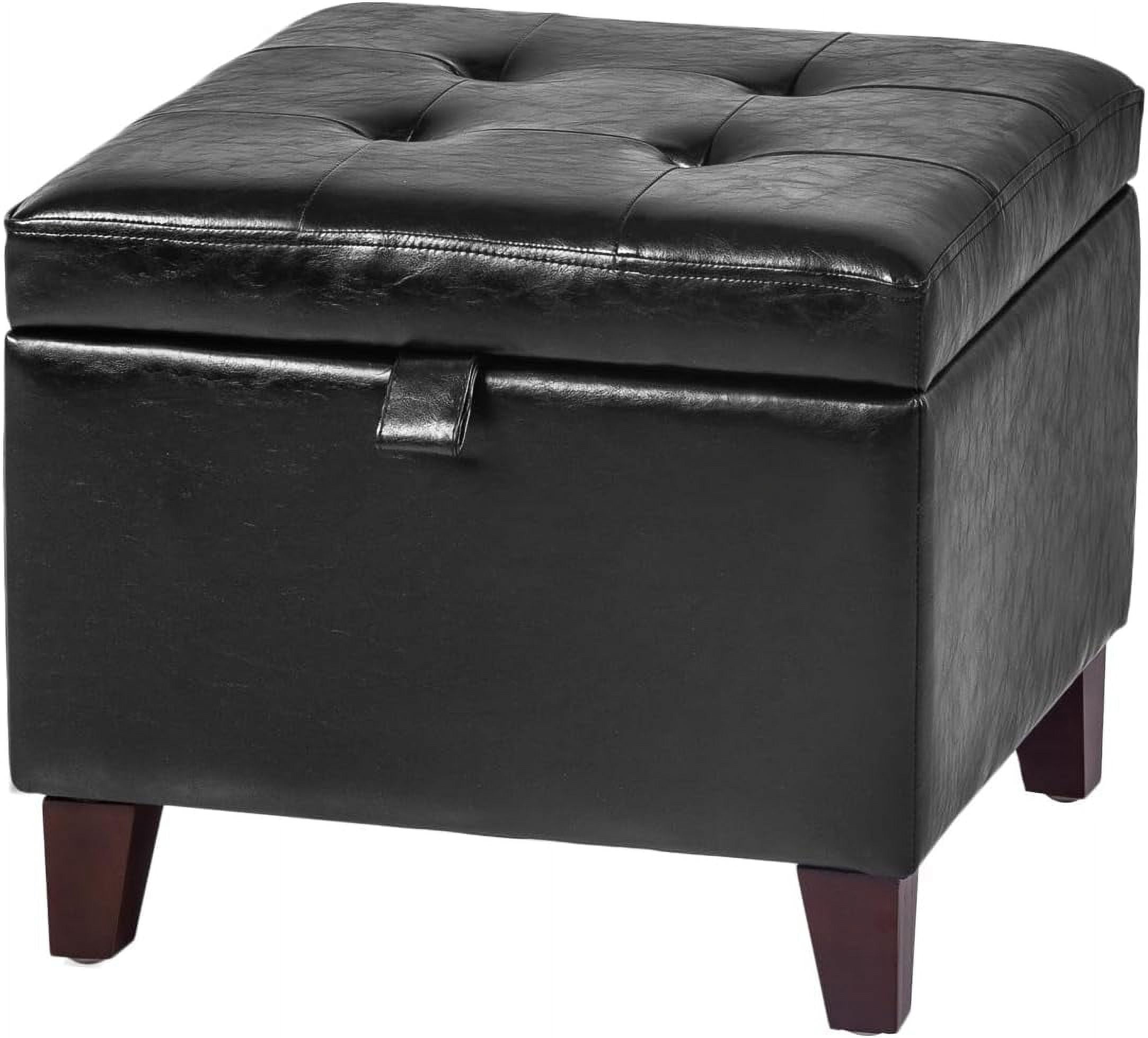Killeryuki 17 Inch Square Storage Ottoman,Small Foot Rest Stool for ...