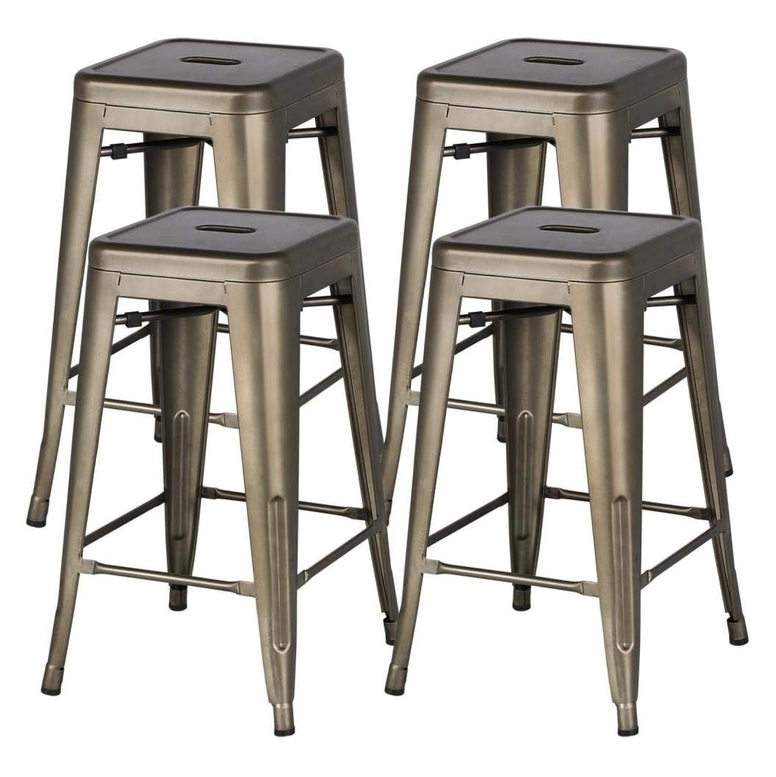 Killeryuki 24inch Metal stools Vintage Counter Height Kitchen Barstools ...