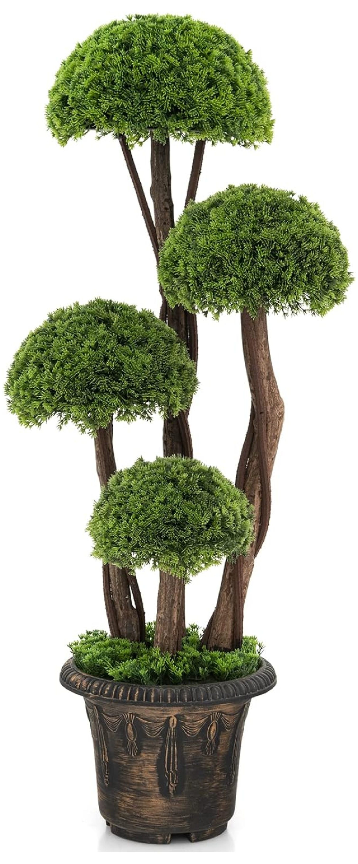 Killeryuki 3 FT Artificial Cypress Topiary Tree, Indoor & Outdoor Fake ...