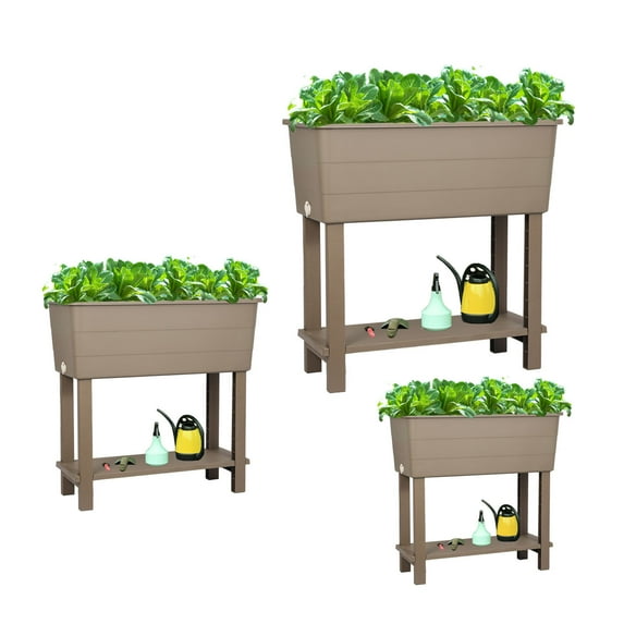 Killeryuki 3Pcs Elevated Raised Planter Box w/Water Level Indicator for ...