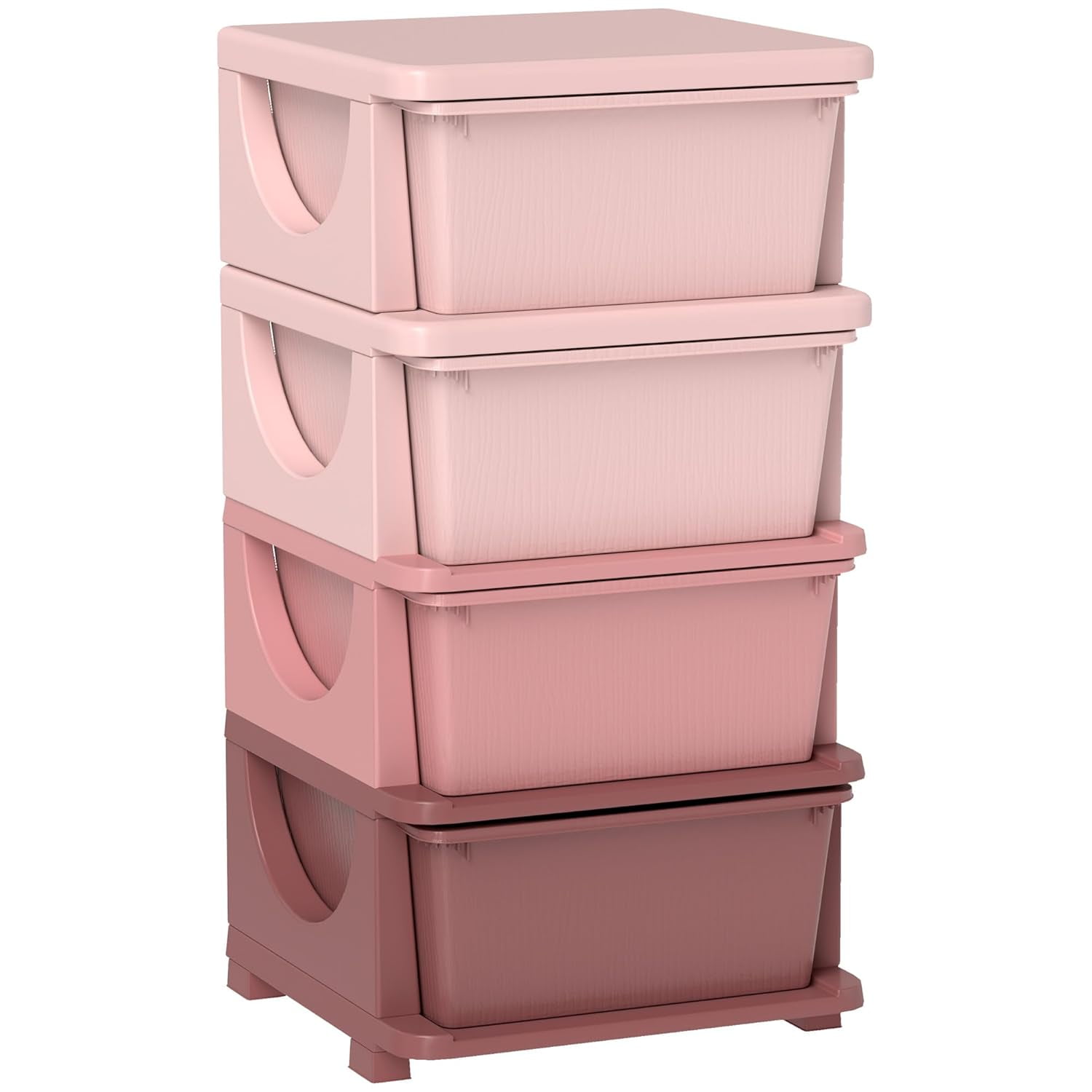 Killeryuki 4 Tier Kids Storage Unit, 4 Drawer Chest Toy Organizer ...