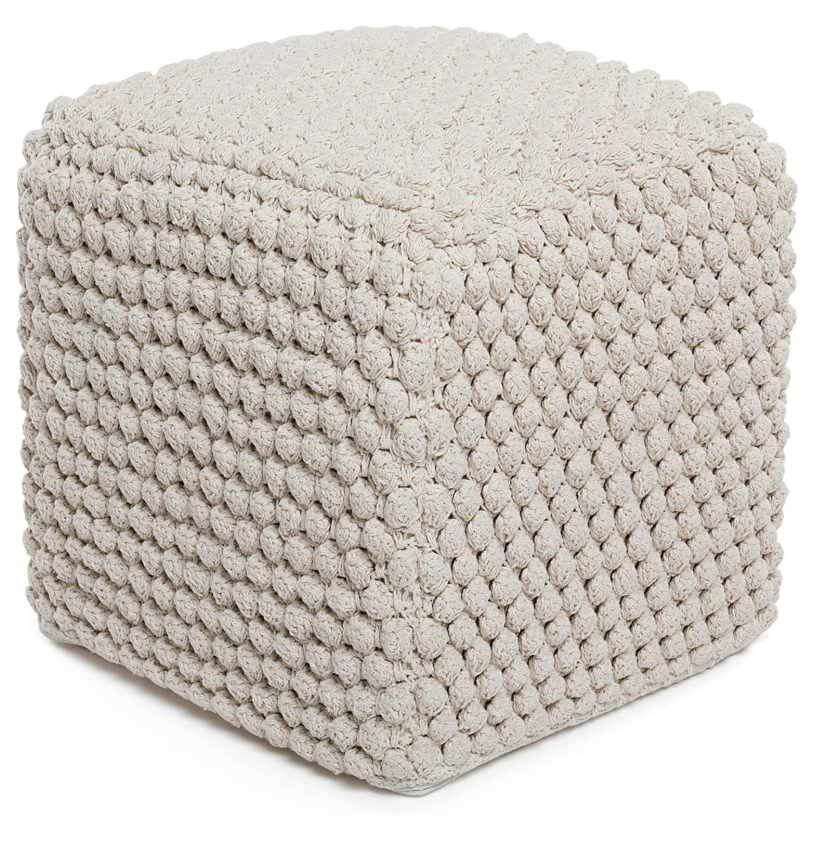 Killeryuki Buds Pouf ottoman | Cotton Braided Foot Stool round ottoman ...