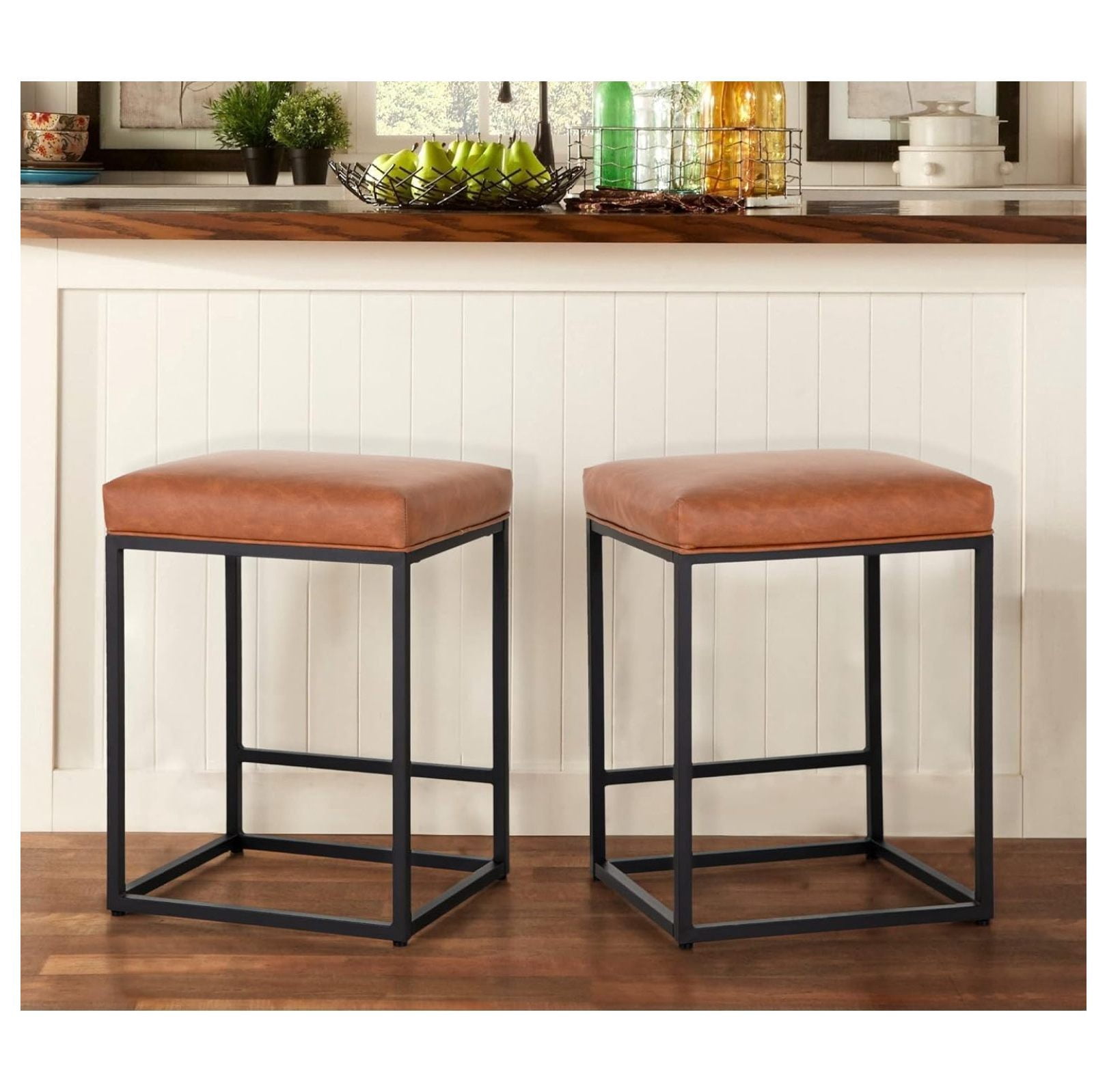 Killeryuki Counter Height 24" Bar Stools Set of 2 for Kitchen Counter ...
