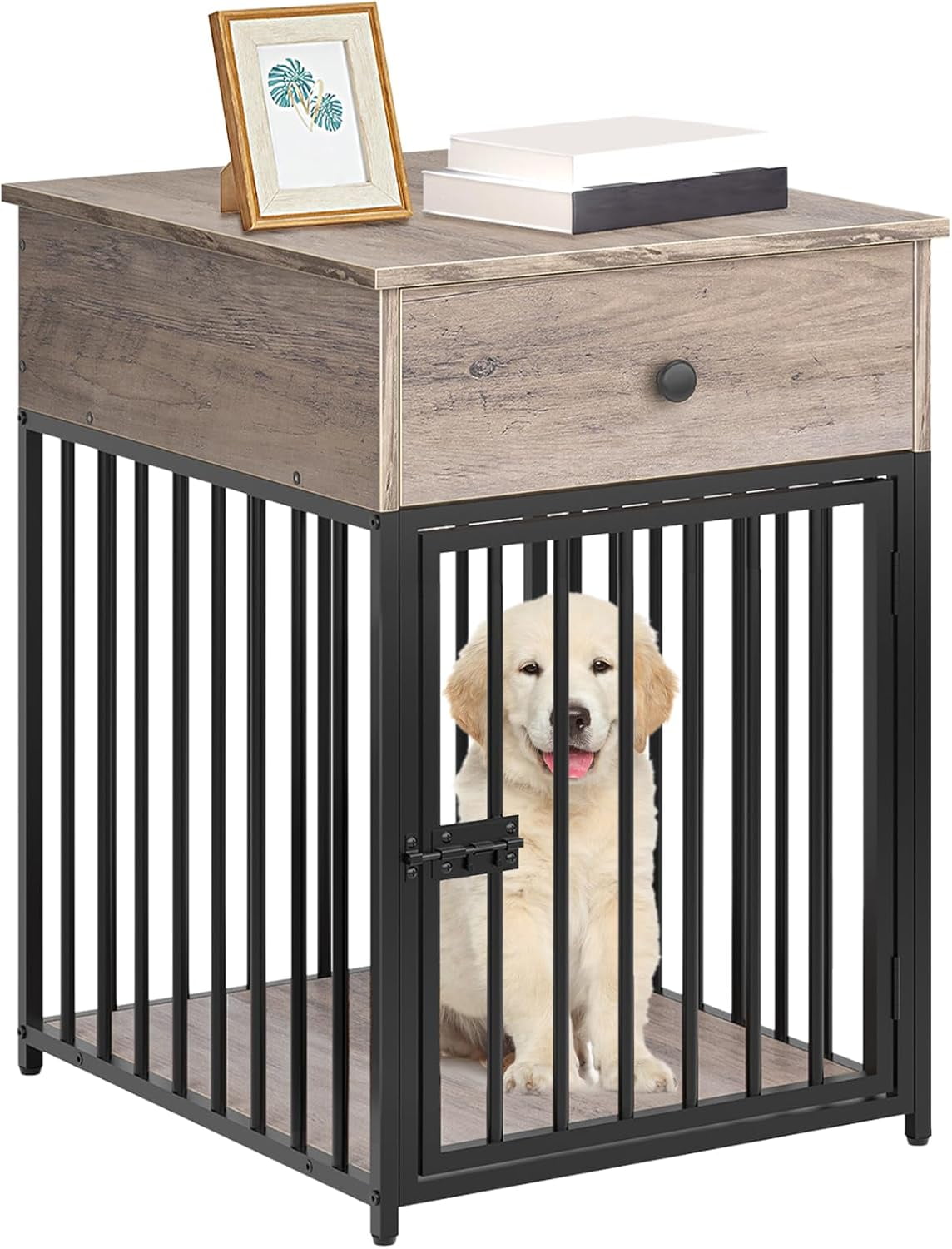 Killeryuki Dog Crate Furniture, Wooden Dog House, Decorative Dog Kennel ...