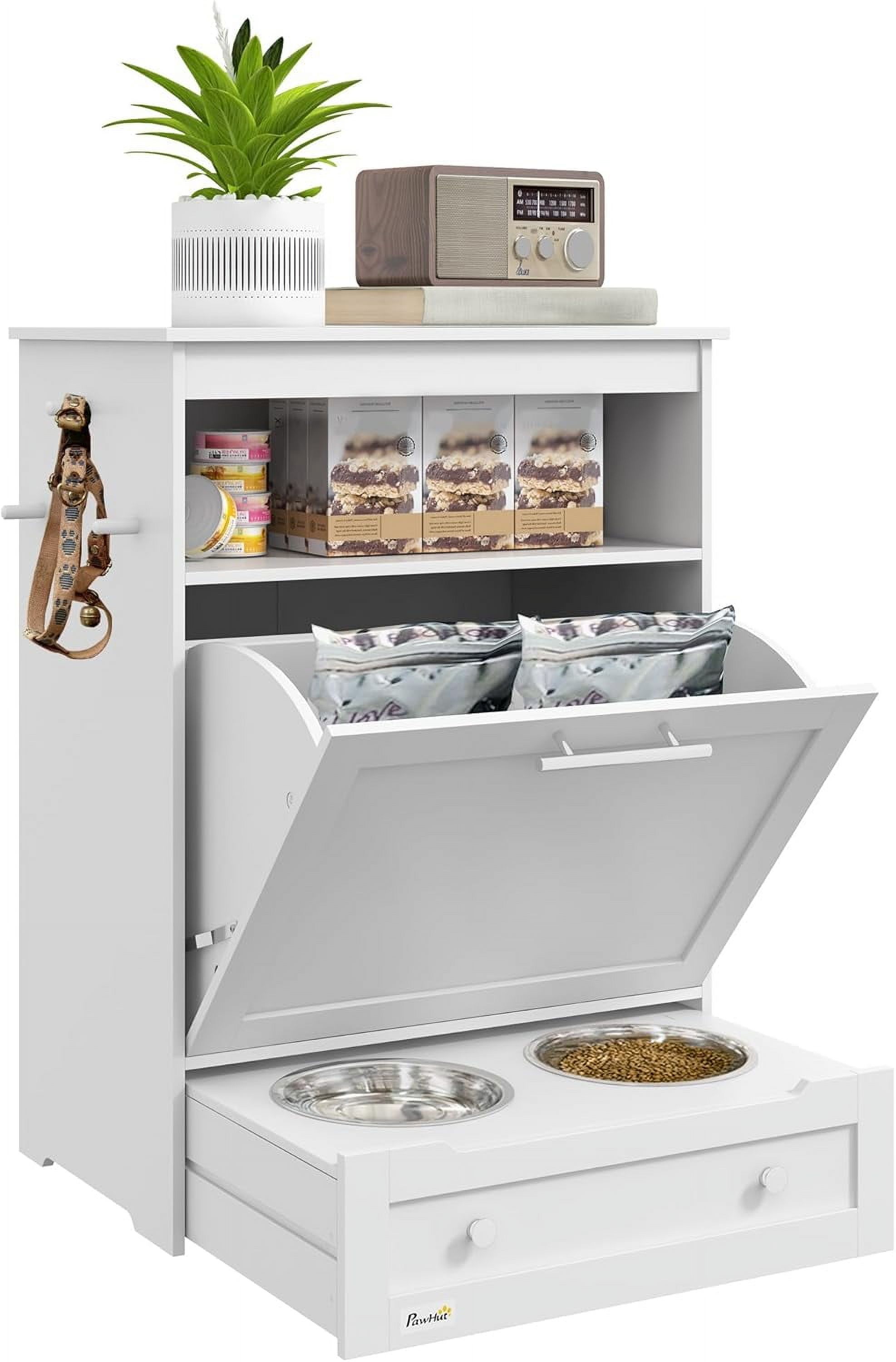 Killeryuki Dog Feeding Station - Pet Feeder Cabinet with Raised Bowls ...