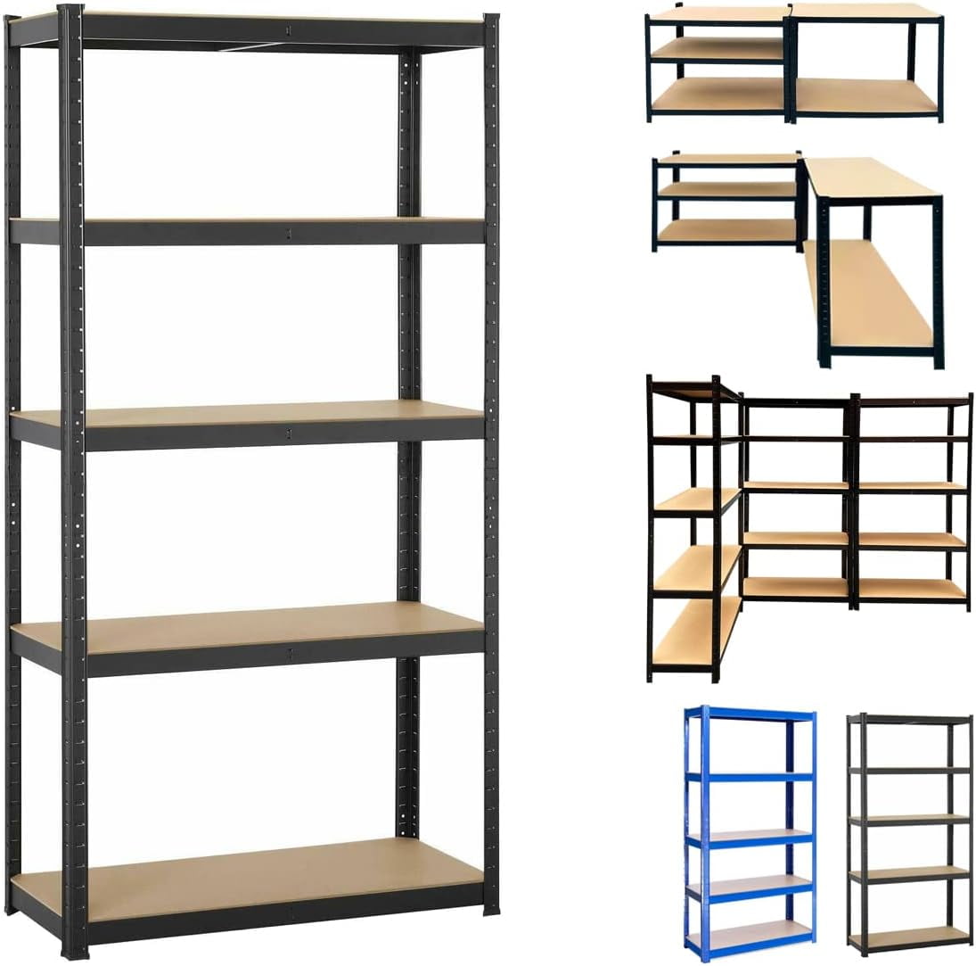 Killeryuki Garage Shelving Units Boltless Assembly, Heavy Duty Metal Racking Shelves for Storage ...