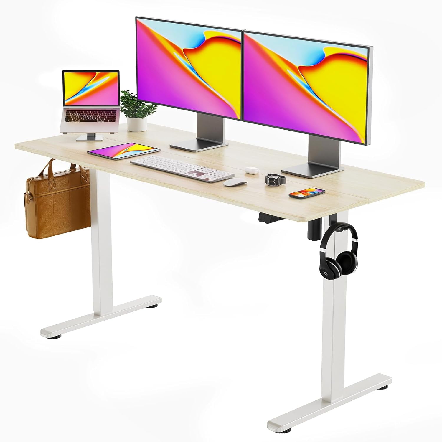 Killeryuki Height Adjustable 55" Electric Standing Desk - Upgraded ...