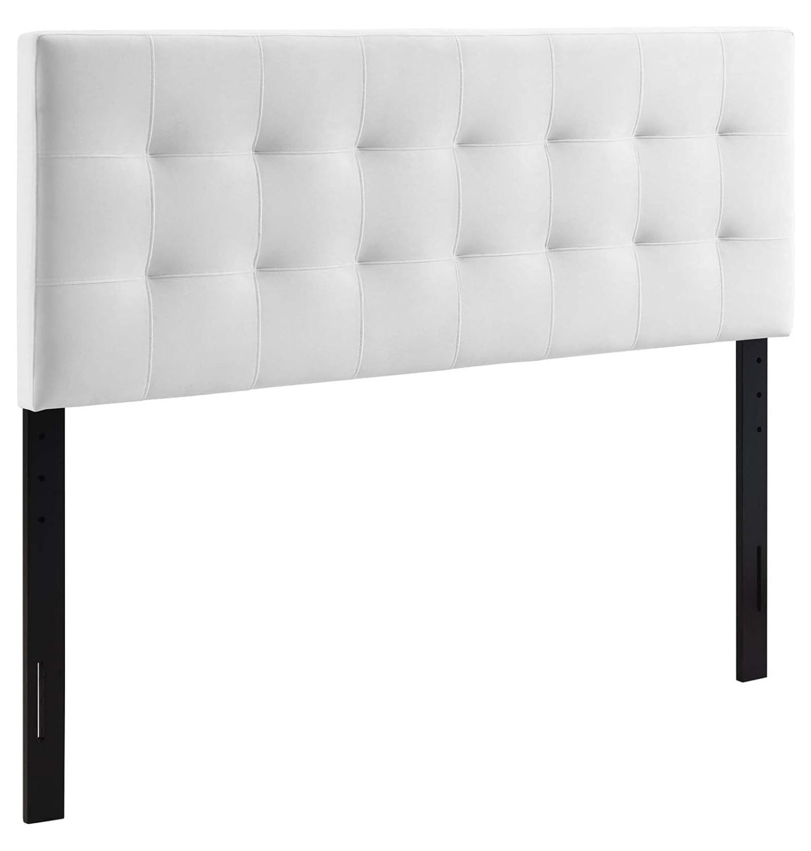 Killeryuki Lily Biscuit Tufted Full Performance Velvet Headboard, White ...