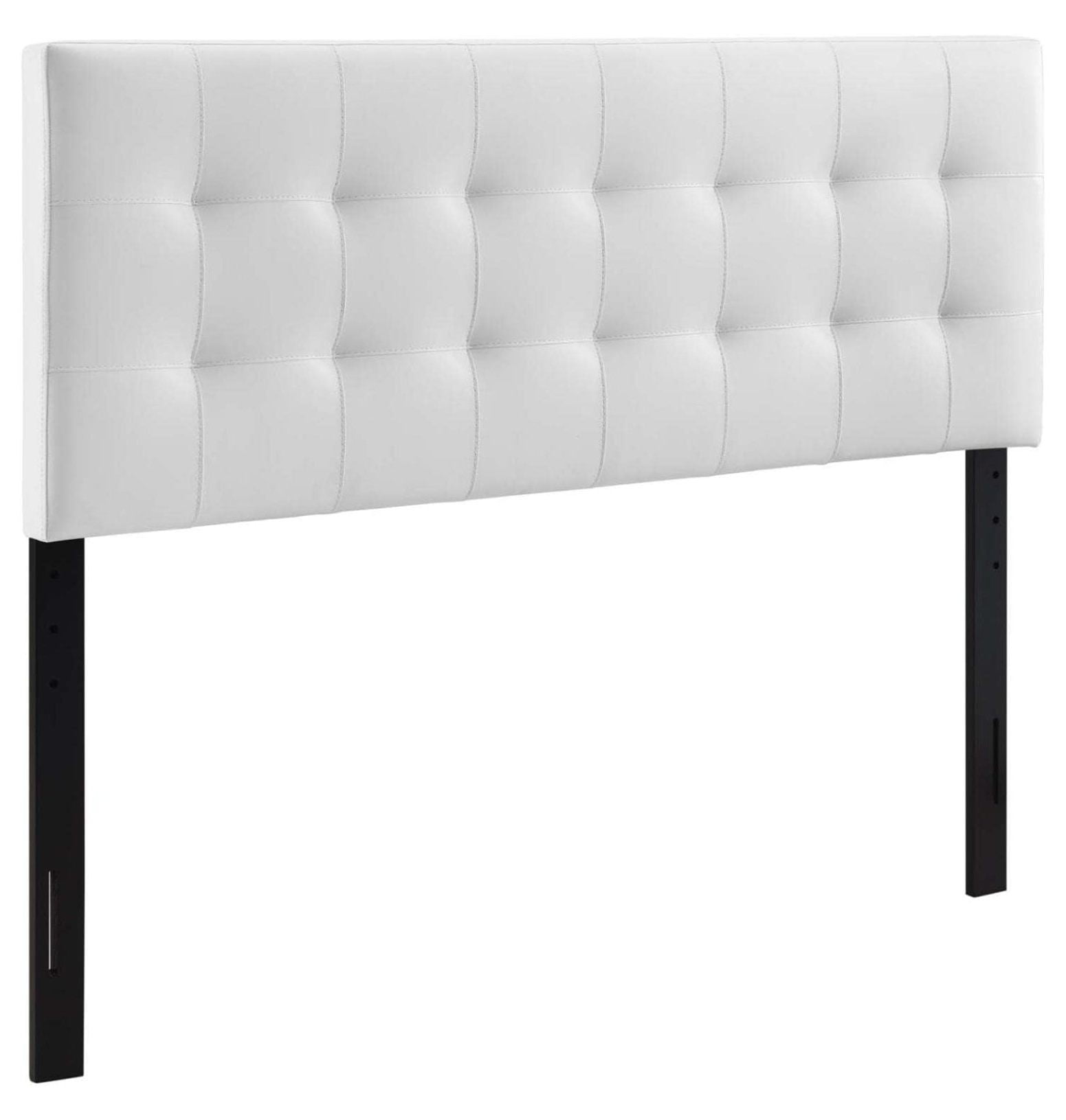 Killeryuki Lily Tufted Faux Leather Upholstered Queen Headboard in ...