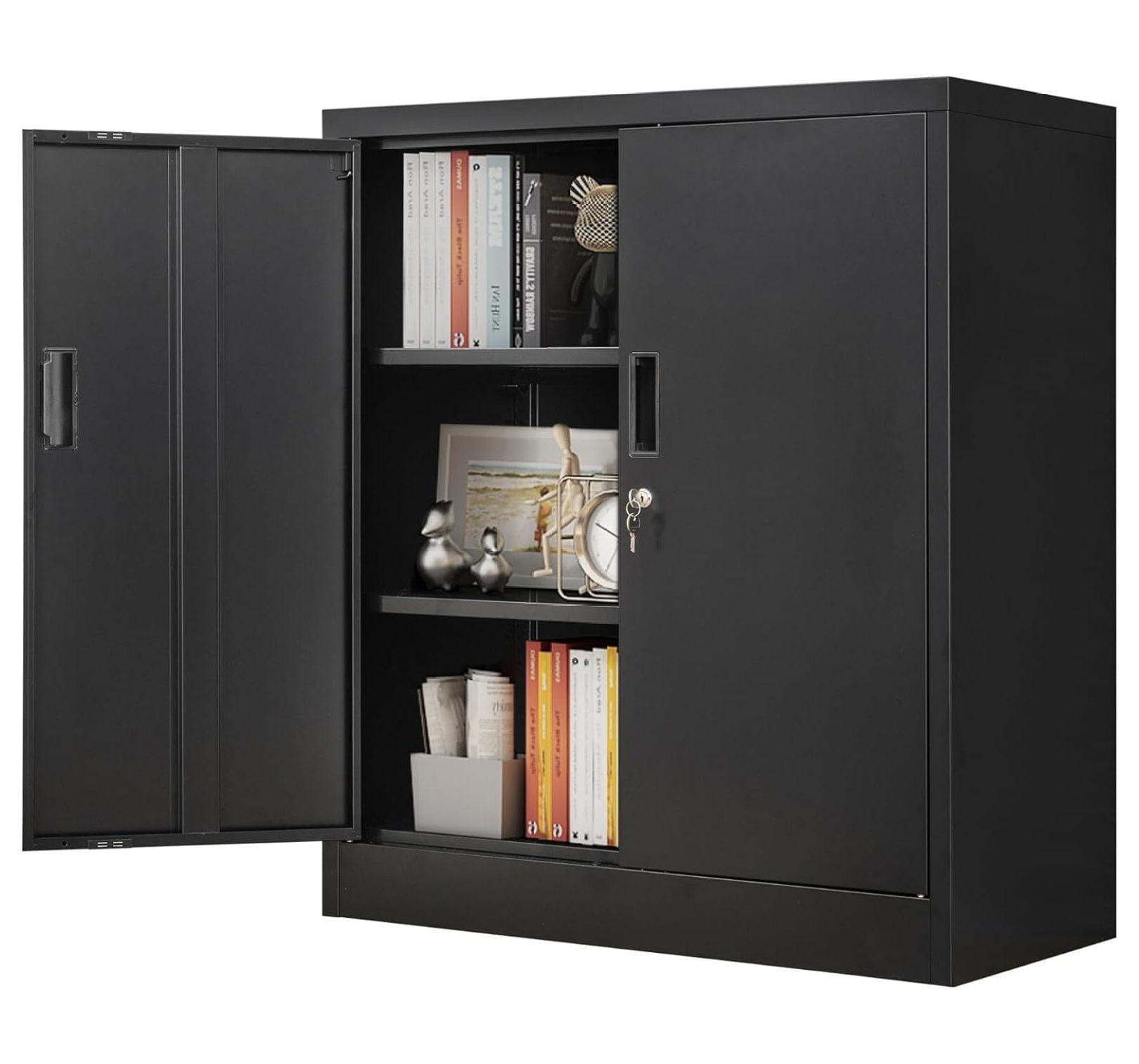 Killeryuki Metal Storage Cabinet, 36" H Locking Storage Cabinet with ...