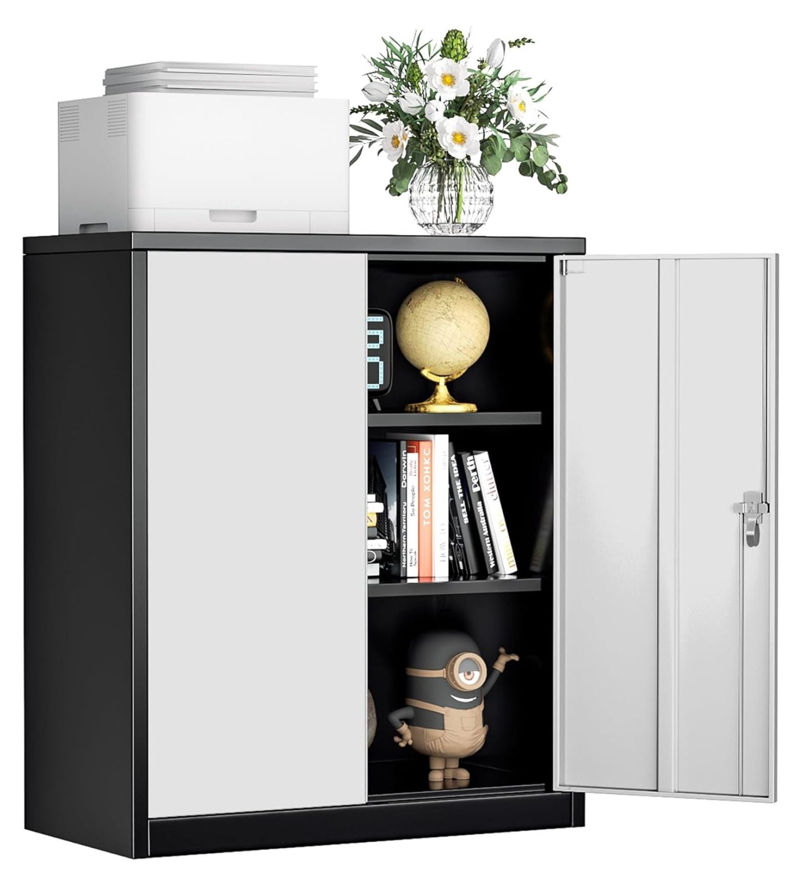 Killeryuki Metal Storage Cabinets with Lock, 36" Lockable Storage ...