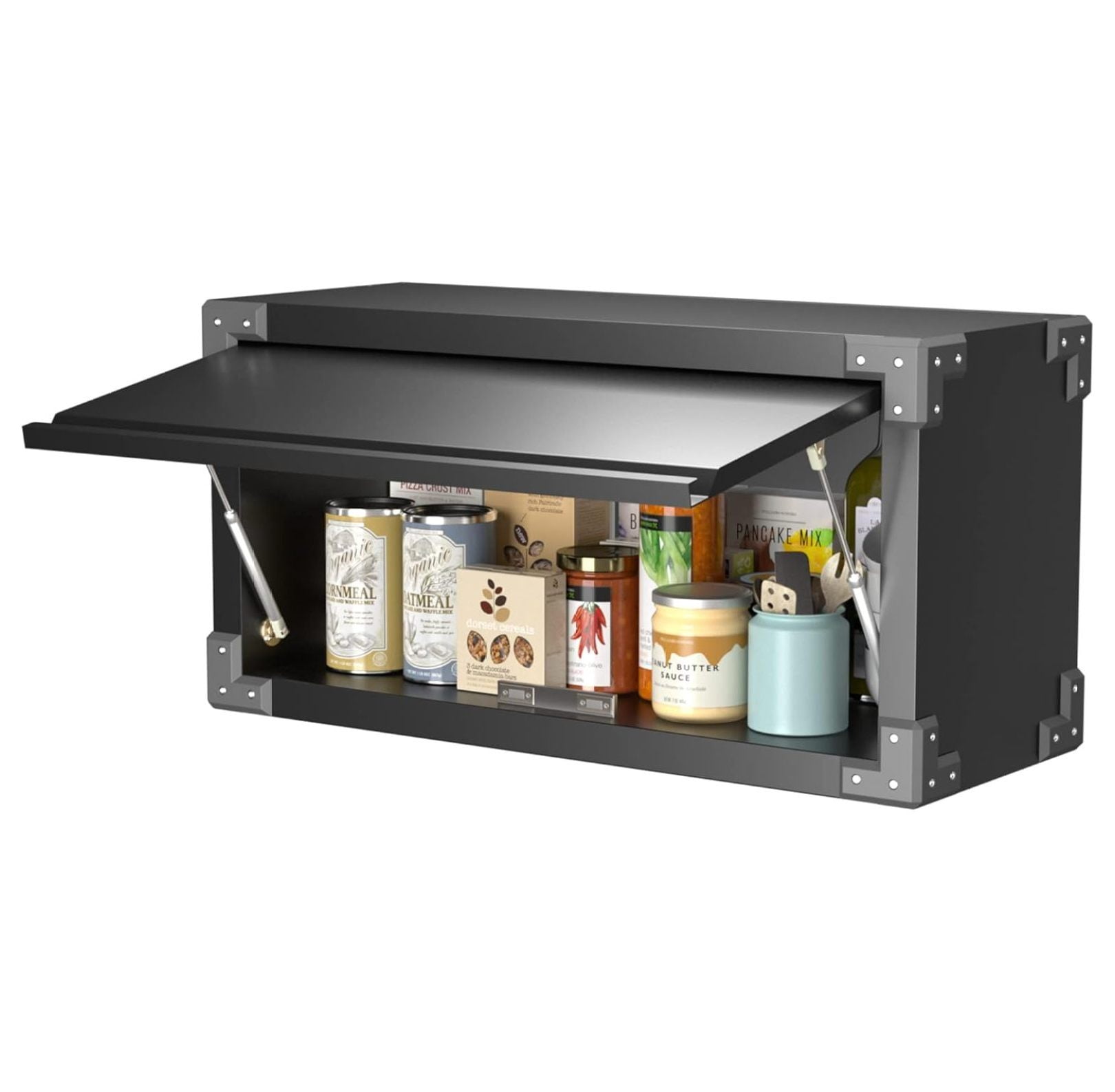 Killeryuki Metal Wall Storage Cabinet with Up- Door, Small Wall-Mounted ...