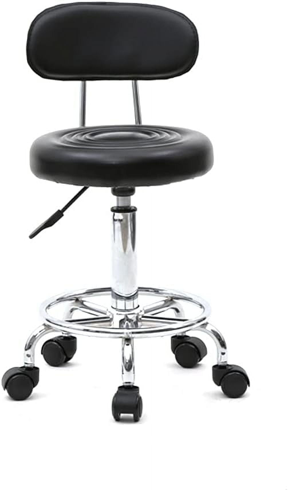 Killeryuki Round Bar Stool with Back and Lines Adjustable Height ...