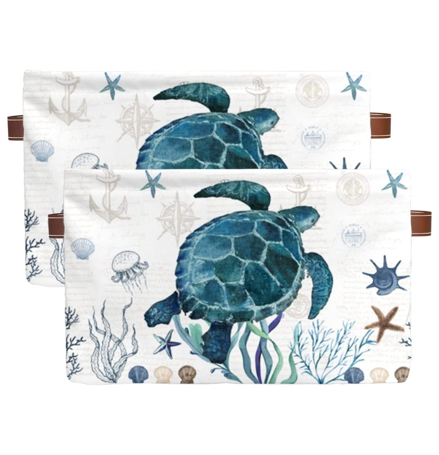Killeryuki Sea Turtle Storage Bins for Shelves, Ocean Animal ...