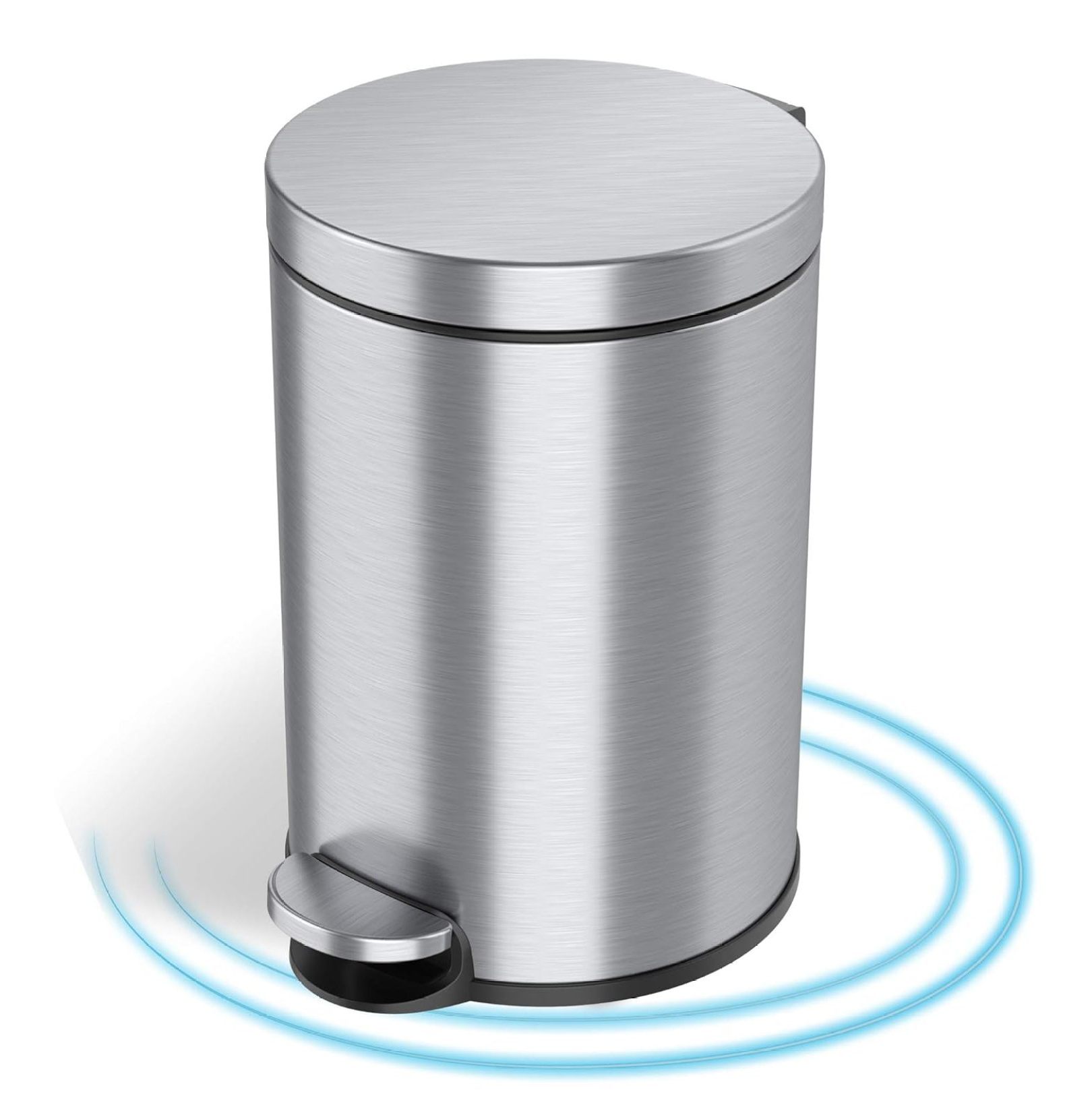 Killeryuki SoftStep 3.2 Gallon Small Bathroom Step Trash Can with Odor Filter & Removable Inner ...