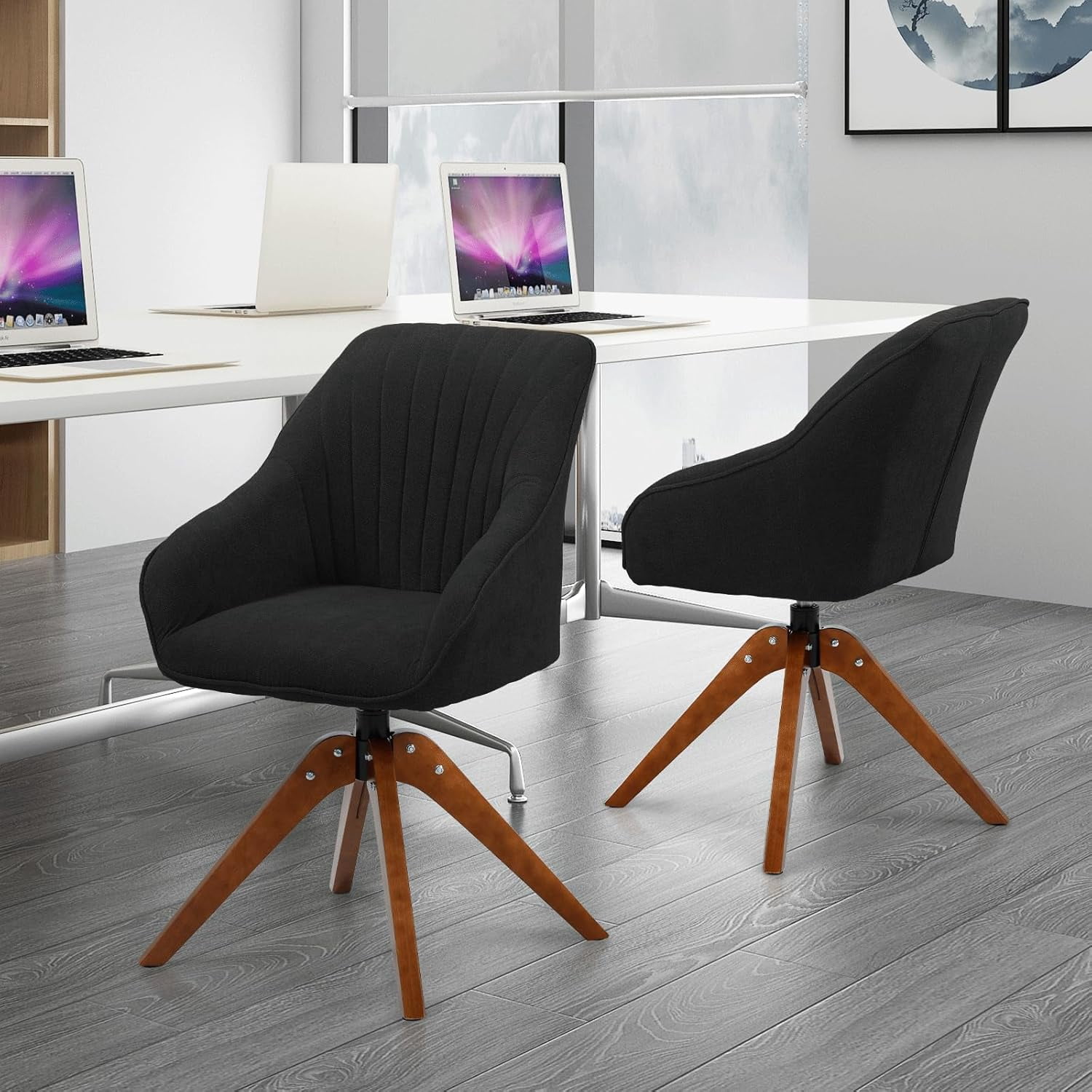 Killeryuki Swivel Accent Chair, 360° Rotating Modern Office Chair with ...