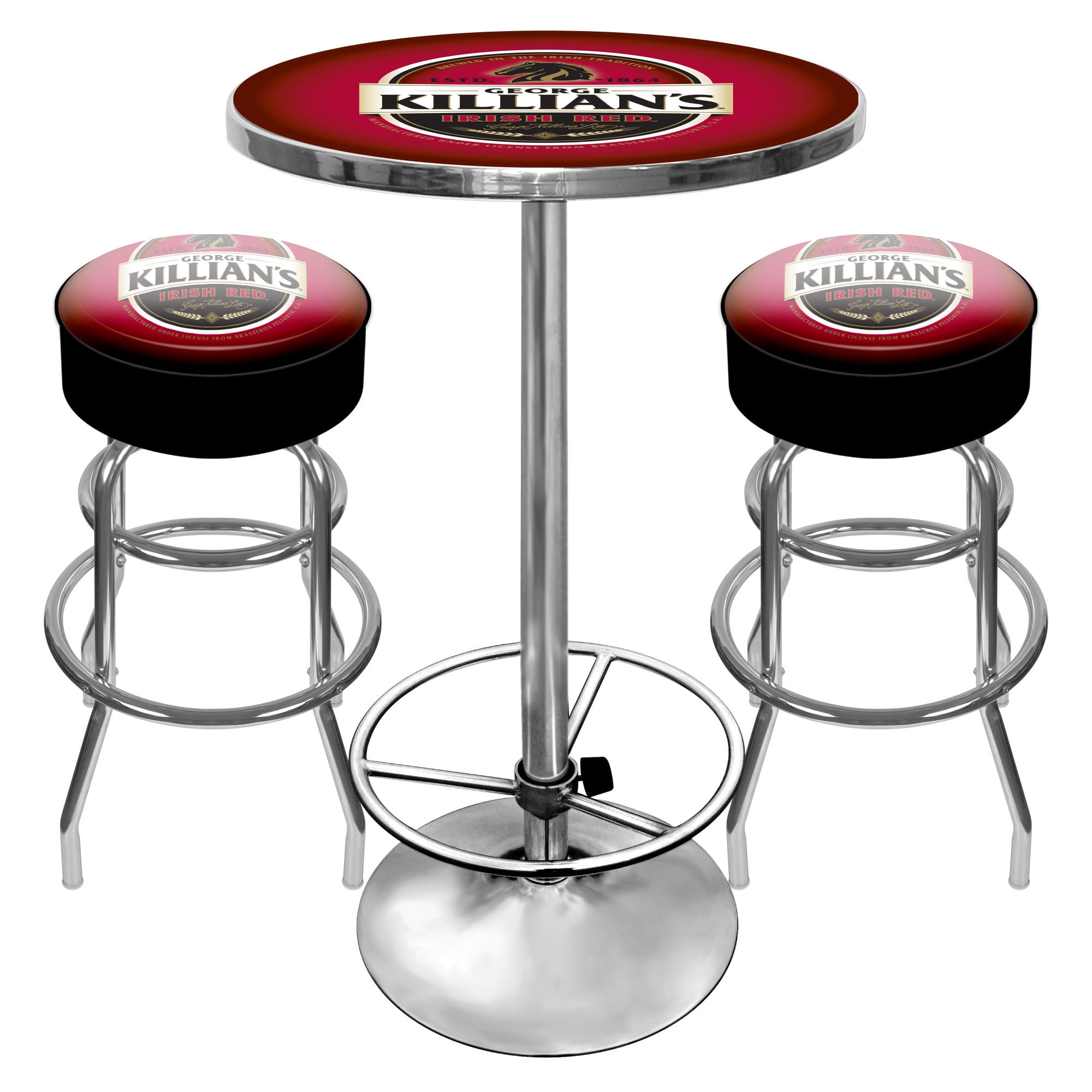 Killians Beer Gameroom Combo - Table and 2 Bar Stool Set for ...
