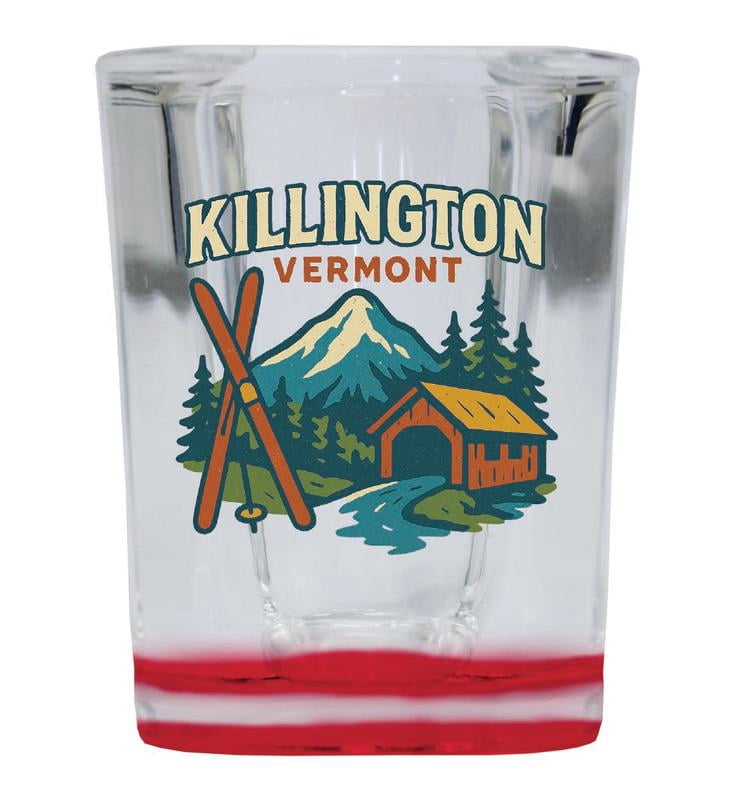 Killington Vermont Vintage Design Souvenir 2 oz Square Shot Glass – Red ...