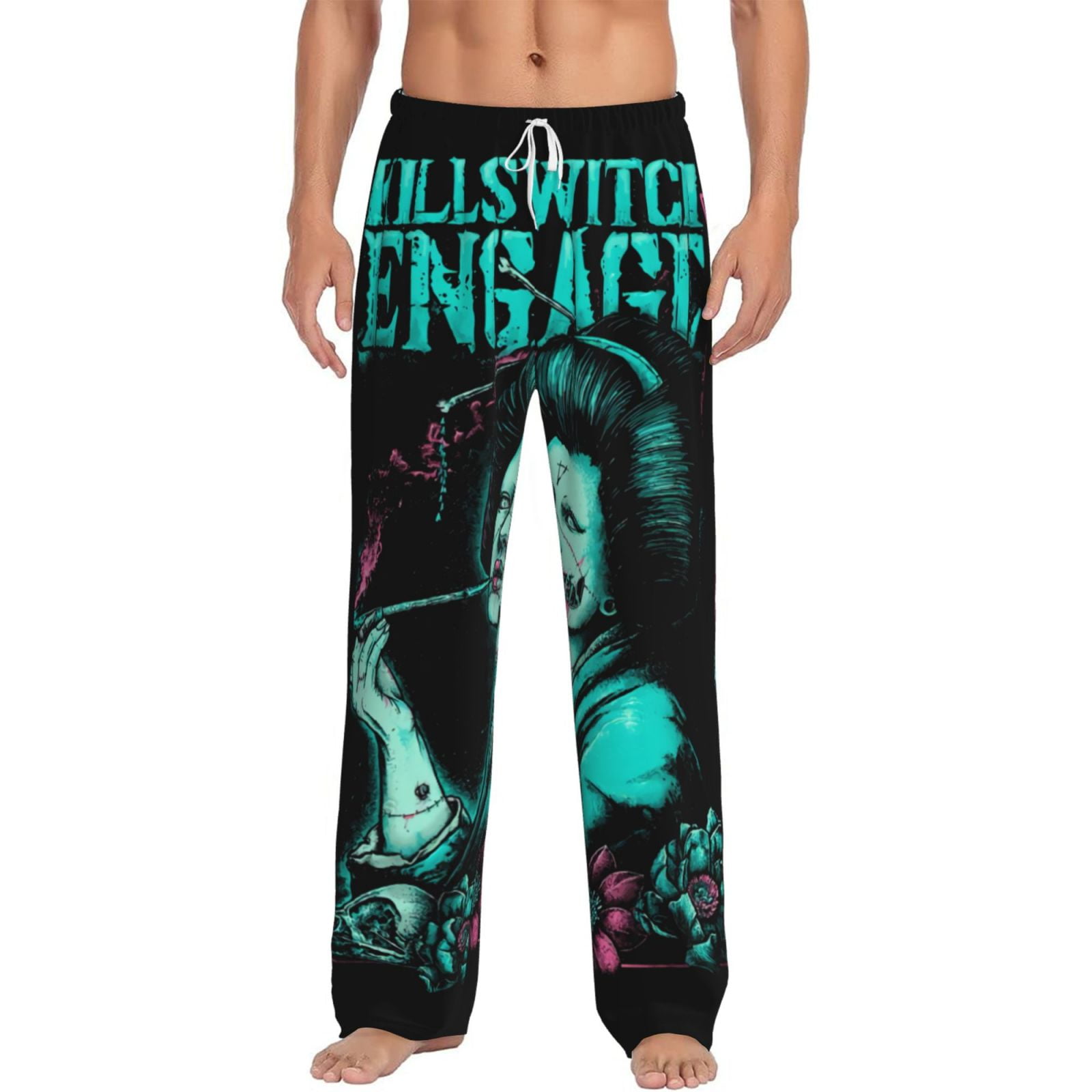 Killswitch Engage Anime Cartoon All-Over Print Men'S Black Pajama Pants ...