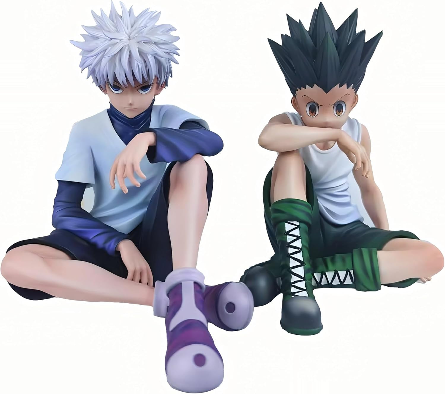 Killua Zaoldyeck Gon Freecss Anime Figure Statue 12cm Gon and Killua ...