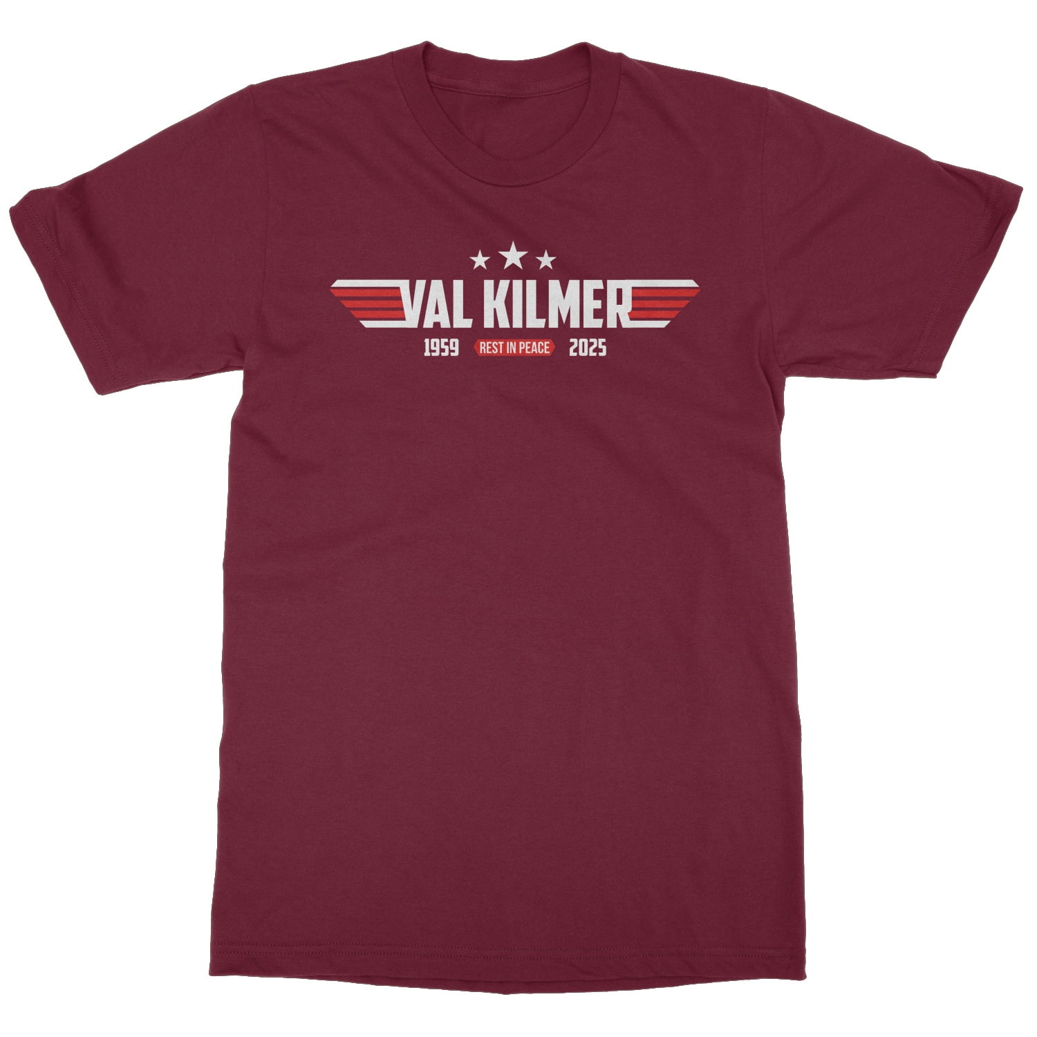Kilmer Top Actor Tribute Design - RIP Val 1959-2025 Unisex T-Shirt ...