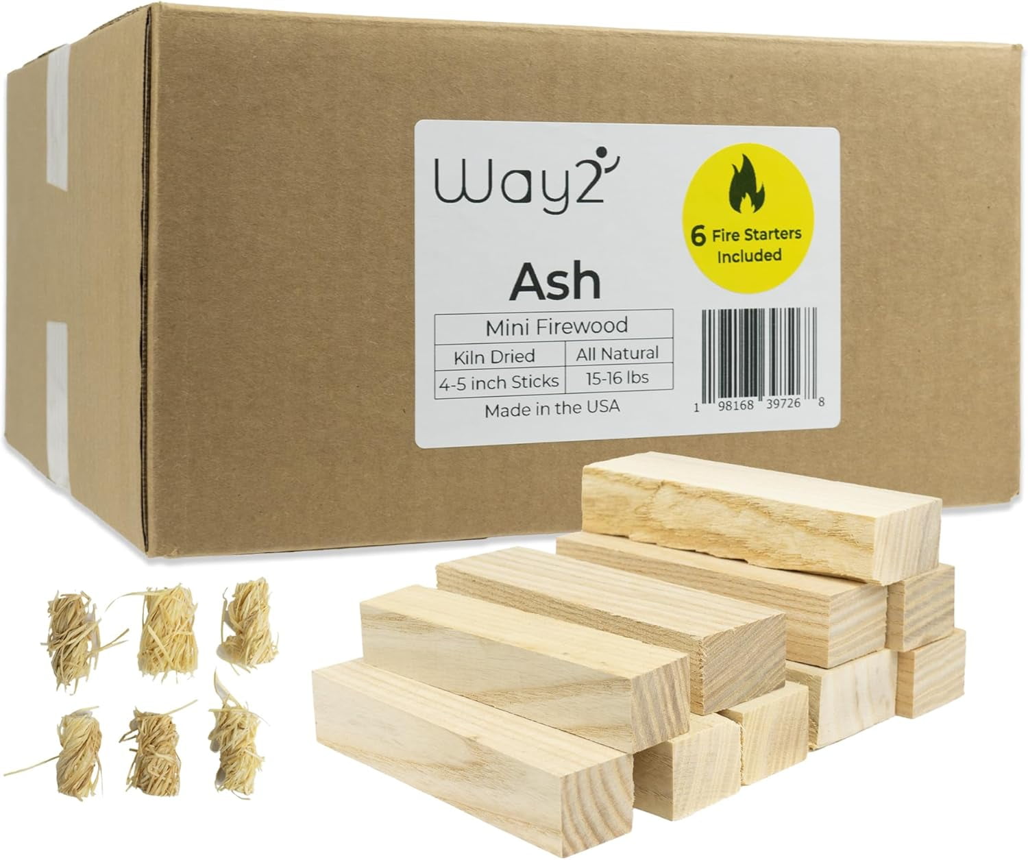 Kiln Dried Oak Wood | 15-16 lbs | 4-inch Mini Firewood Logs | Pizza ...