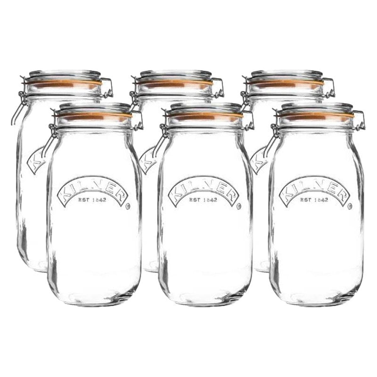 Kilner Swing Top Glass Jars, 3L Airtight Storage, Preserves and ...