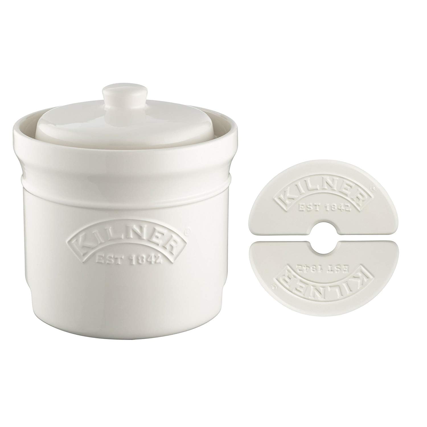 Kilner Ceramic 2.1-Gallon Fermentation 5-Piece Crock Set - Walmart.com