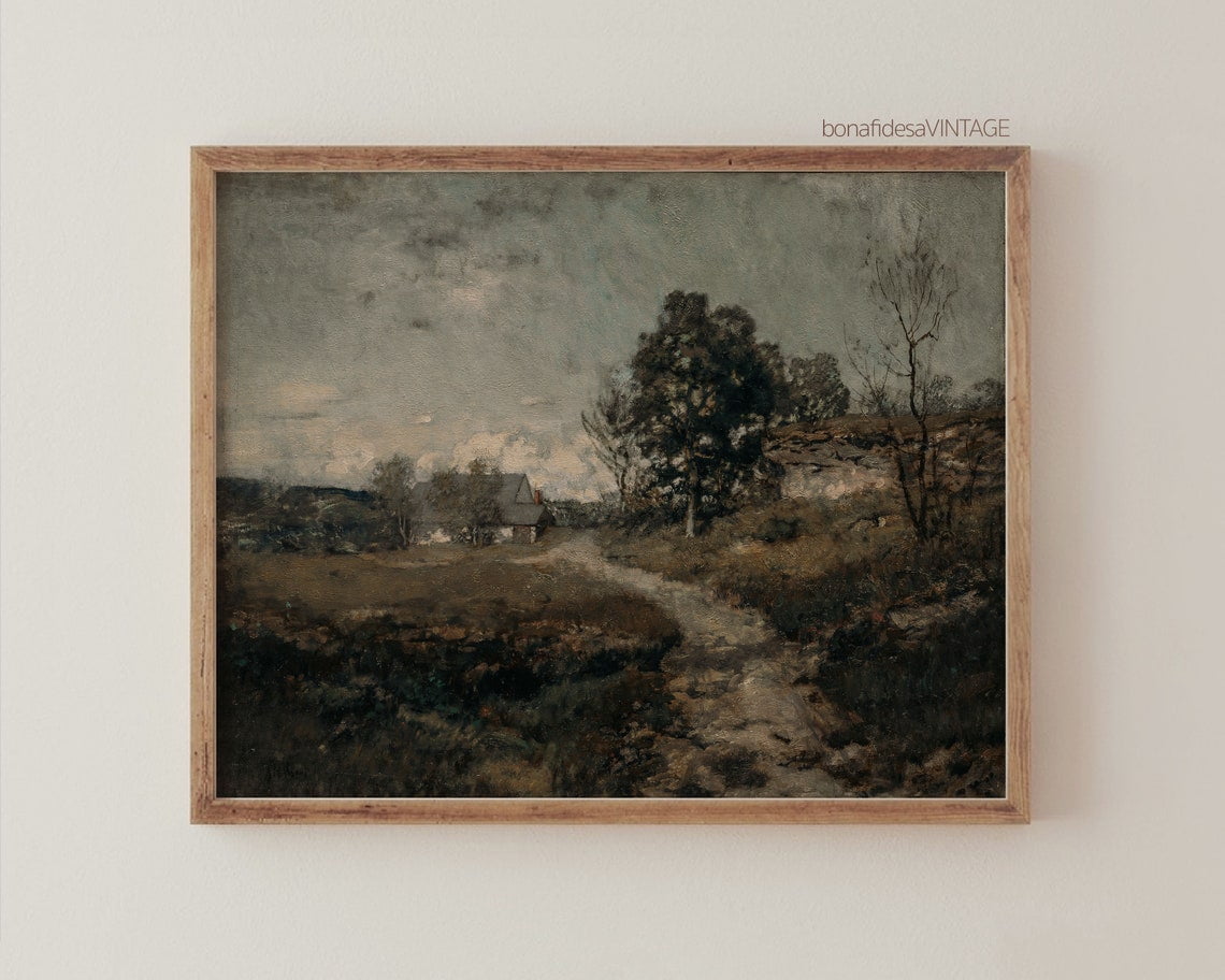 Kiloa Country Road Vintage Landscape Farmhouse Wall Art Poster, 24x36 ...